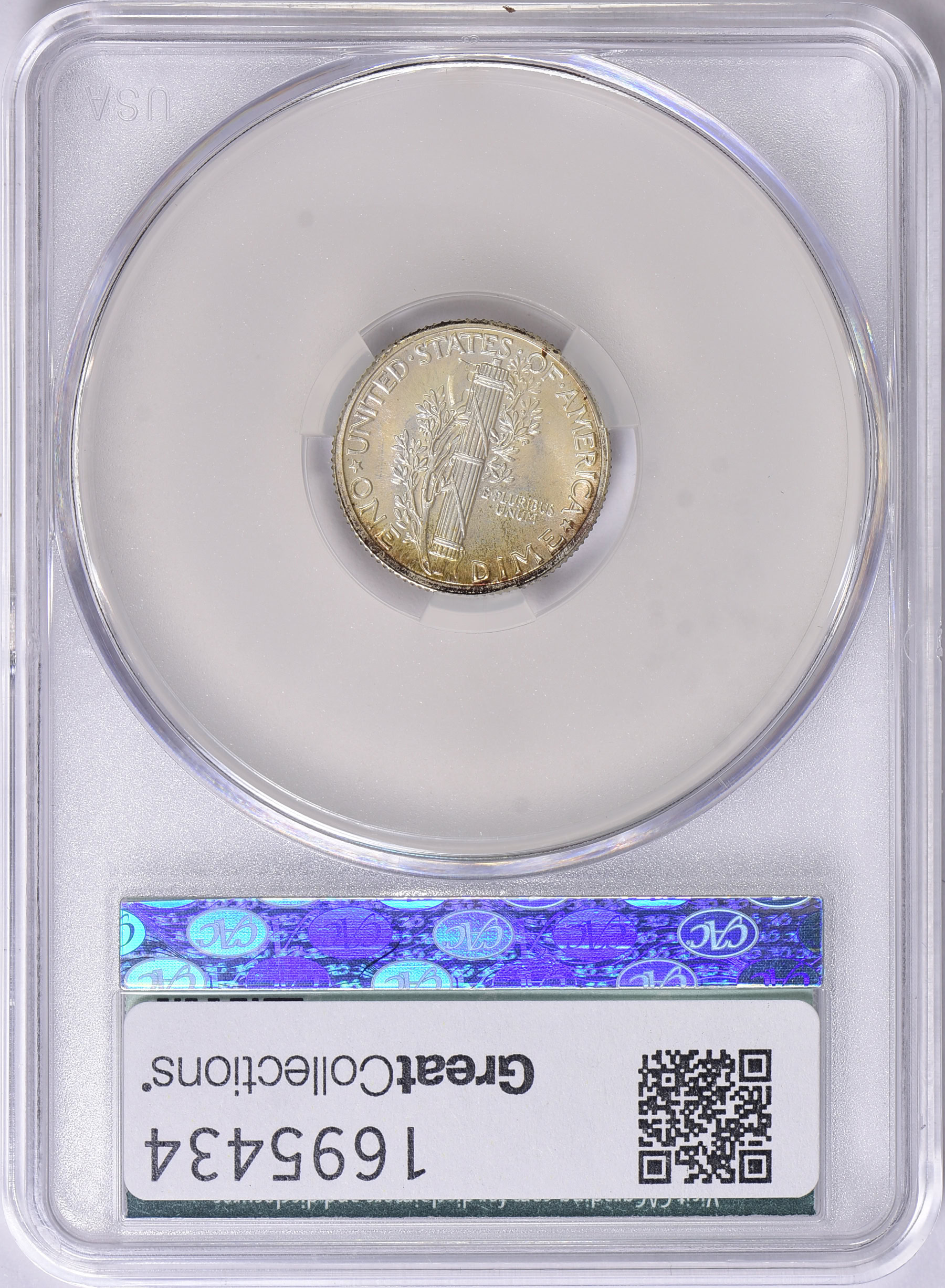 1942 Mercury Dime CACG Proof-67 (Item 1695434) | GreatCollections Coin ...