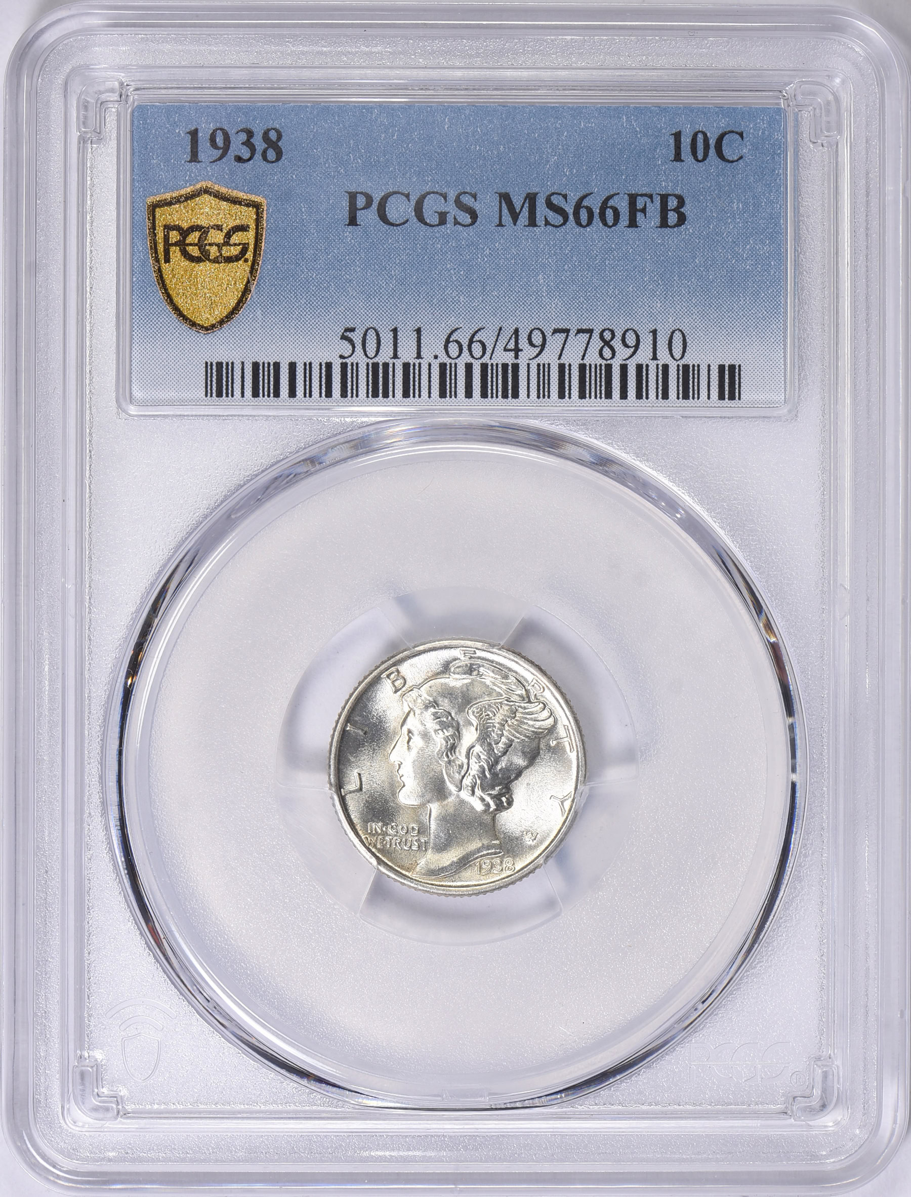 1938 Mercury Dime PCGS MS-66 FB (Item 1695530) | GreatCollections Coin Auctions