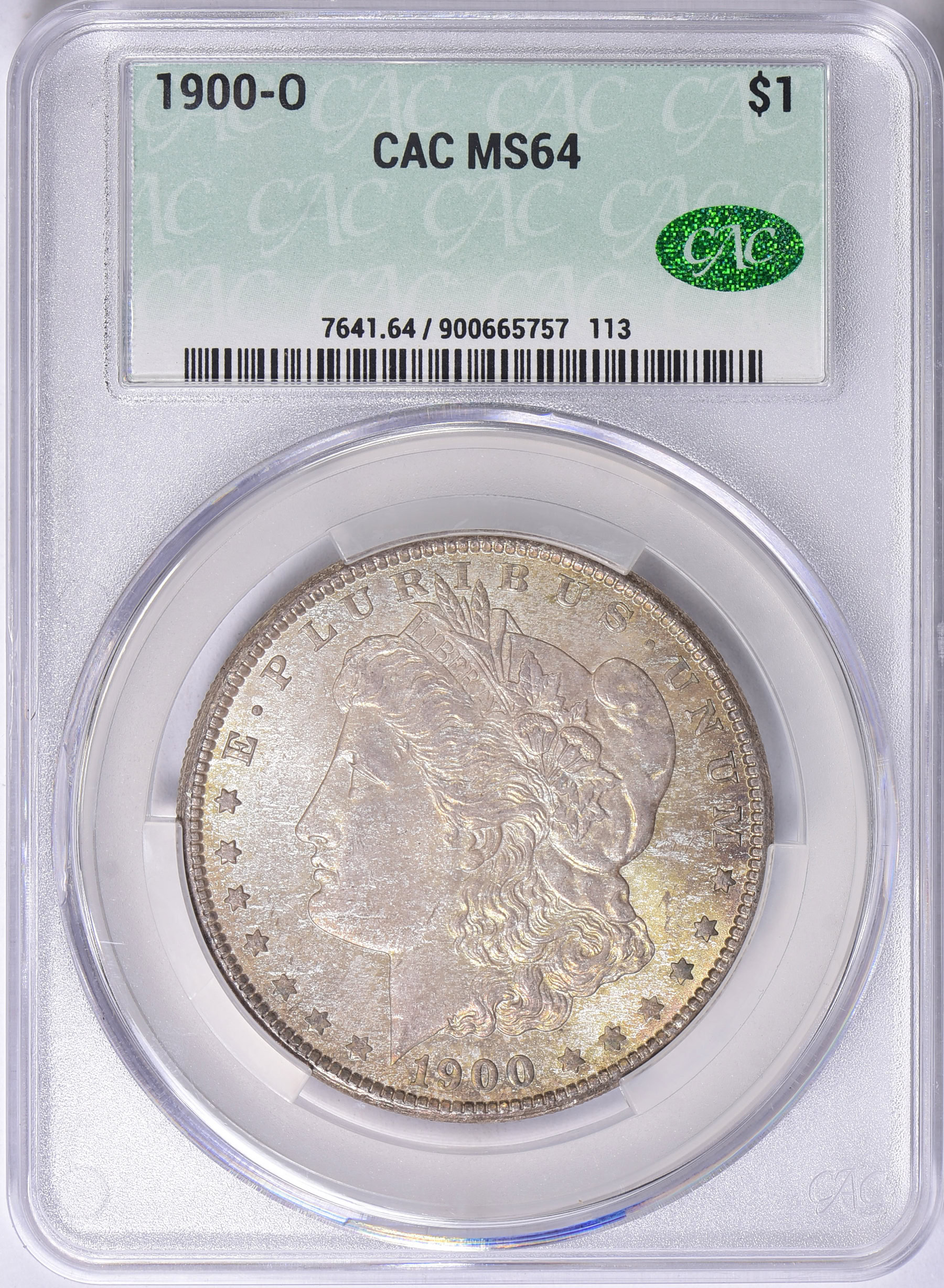 1900-O Morgan Silver Dollar CACG MS-64 (Toned) (Item 1695627 ...