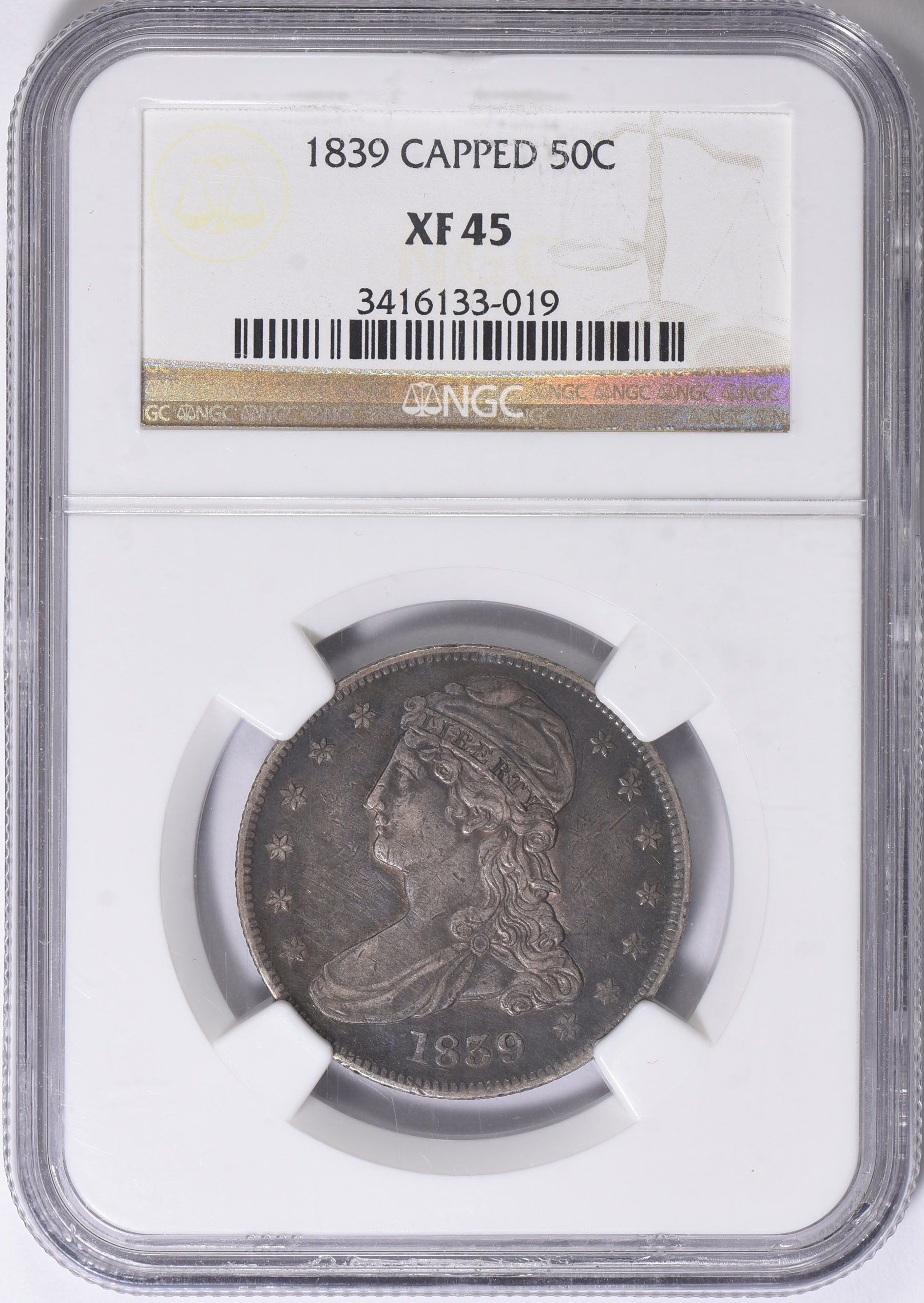 1839 Capped Bust Half Dollar NGC XF-45 (Item 1695671 ...