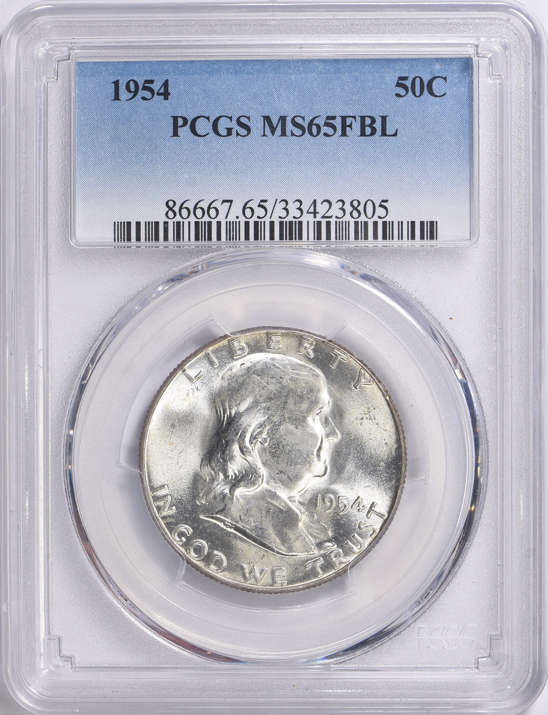 1954 Franklin Half Dollar PCGS MS-65 FBL (Item 1695692 ...