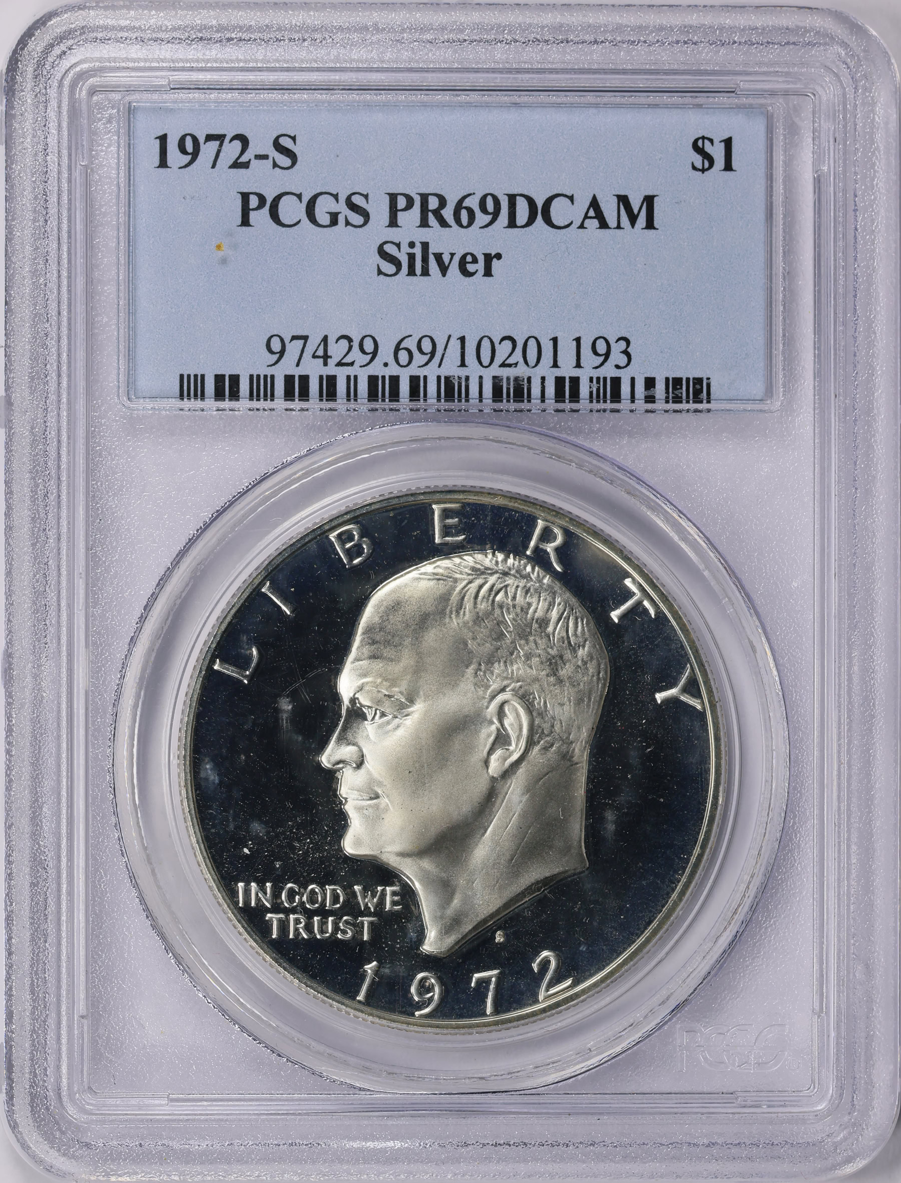 1972-S Eisenhower Dollar Silver PCGS Proof-69 DCAM (Item 1695711 ...