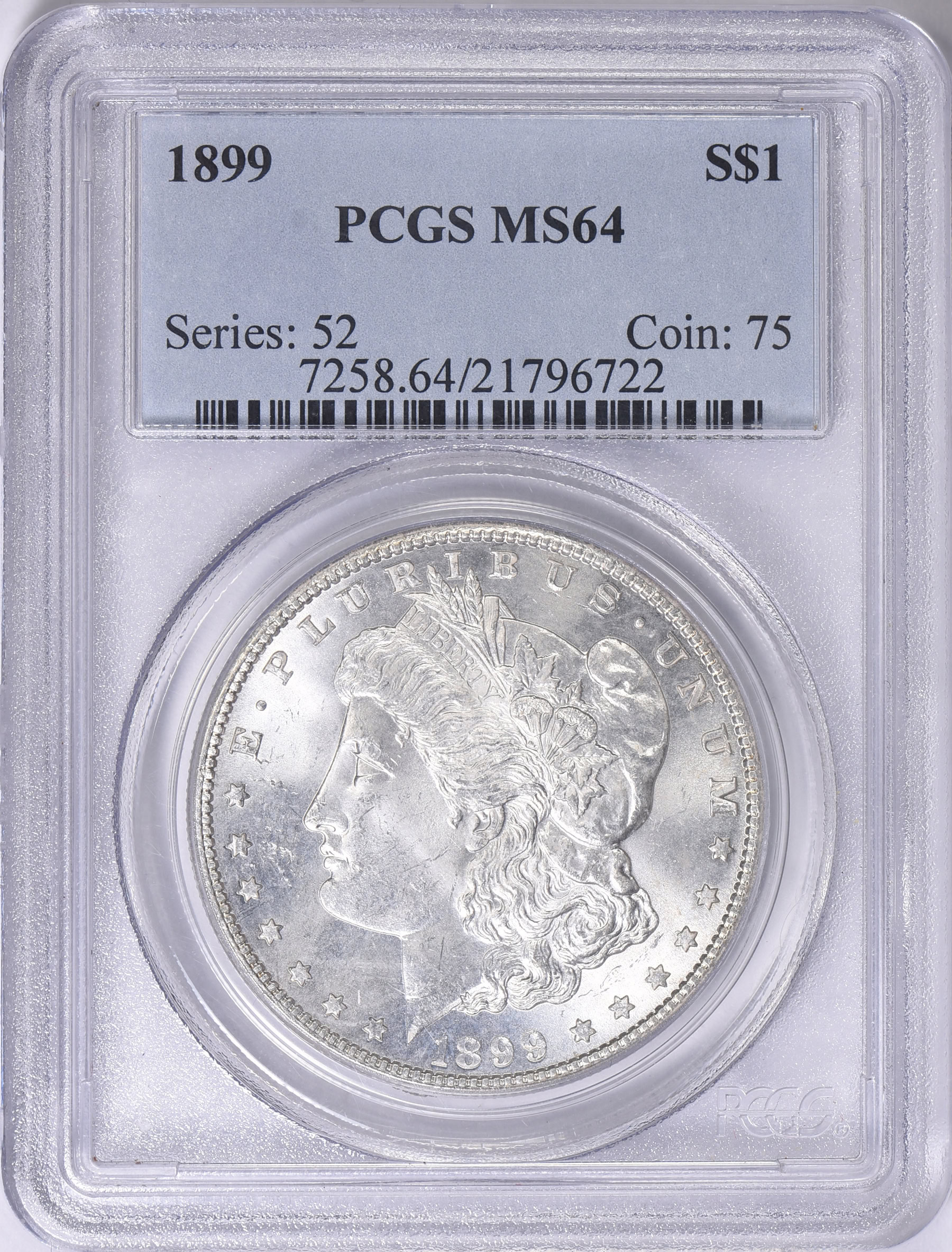 1899 Morgan Silver Dollar PCGS MS-64 (Item 1695727) | GreatCollections Coin Auctions