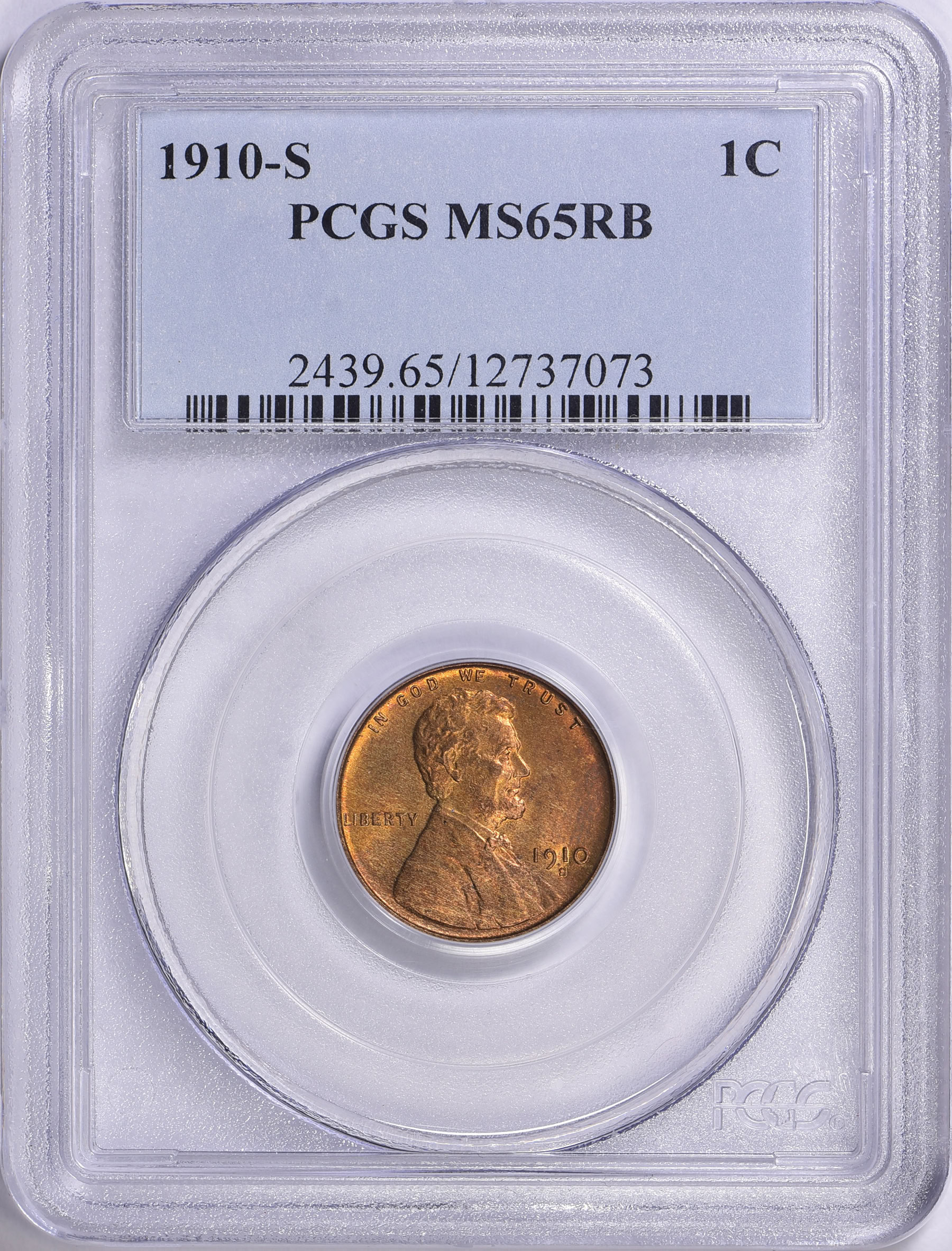1910-S Lincoln Cent PCGS MS-65 RB (Item 1695919) | GreatCollections Coin Auctions
