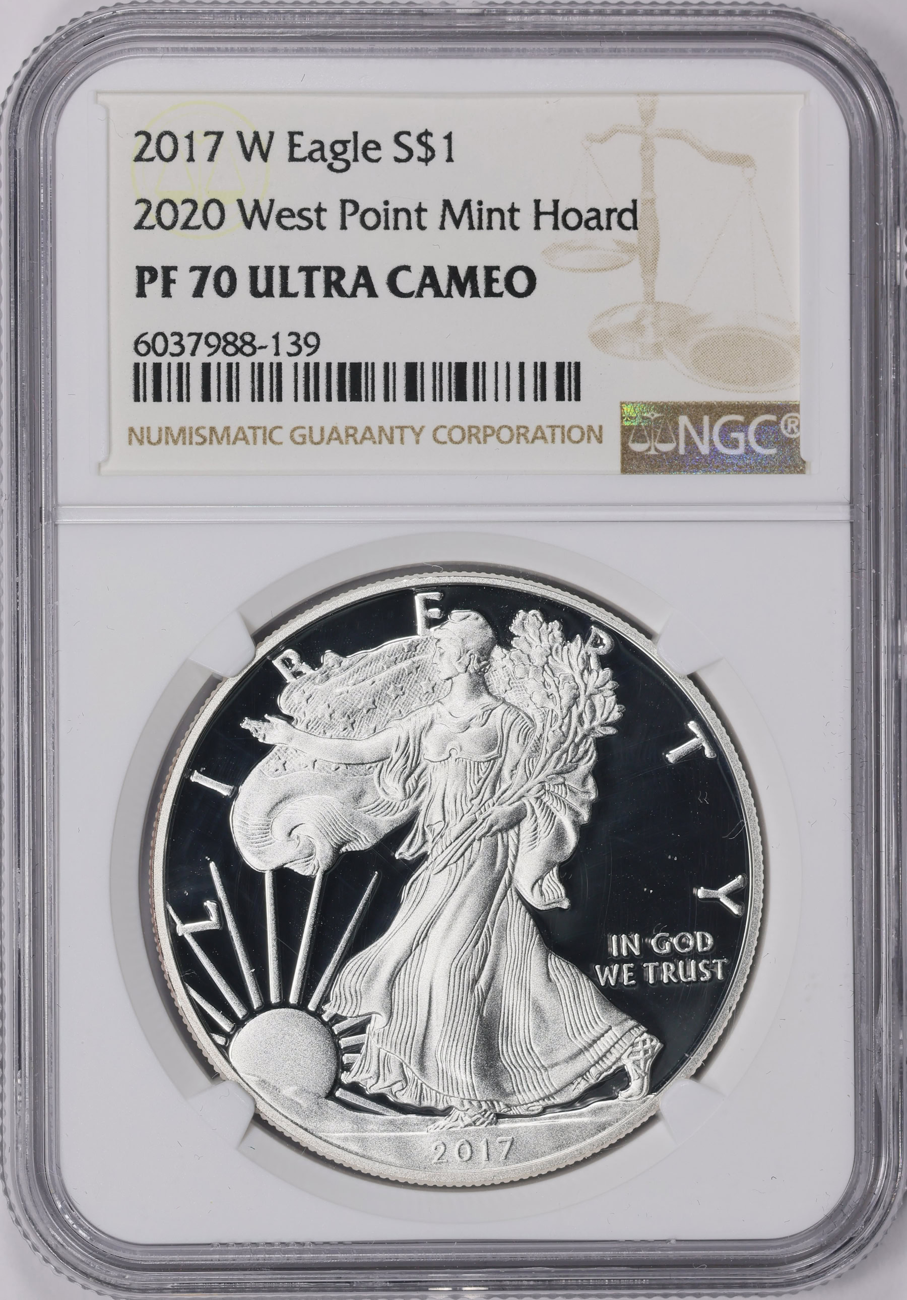 2017-W $1 Silver Eagle 2020 West Point Mint Hoard NGC Proof-70 UC (Item 1696050 ...