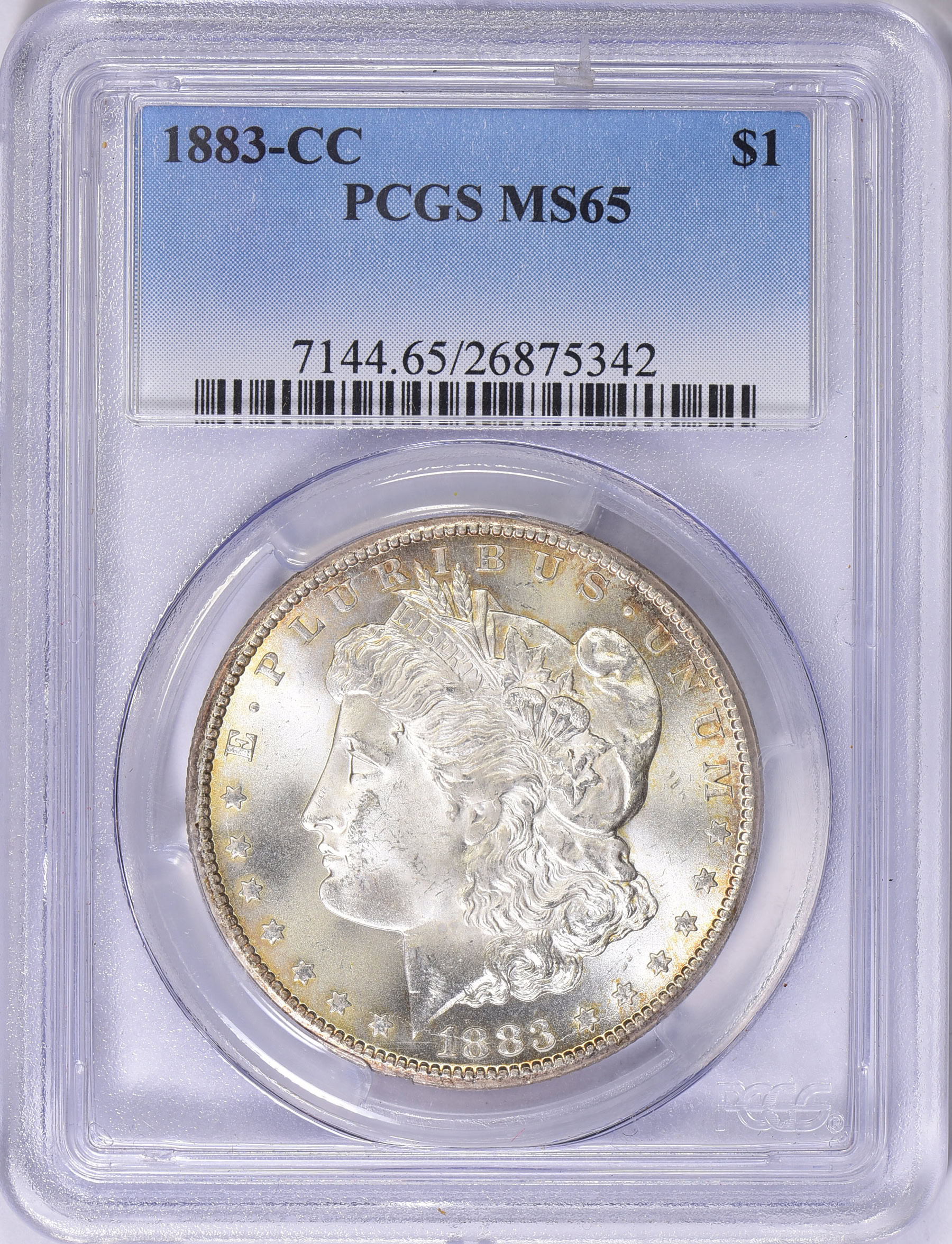 1883-CC Morgan Silver Dollar PCGS MS-65 (Item 1696125) | GreatCollections Coin Auctions