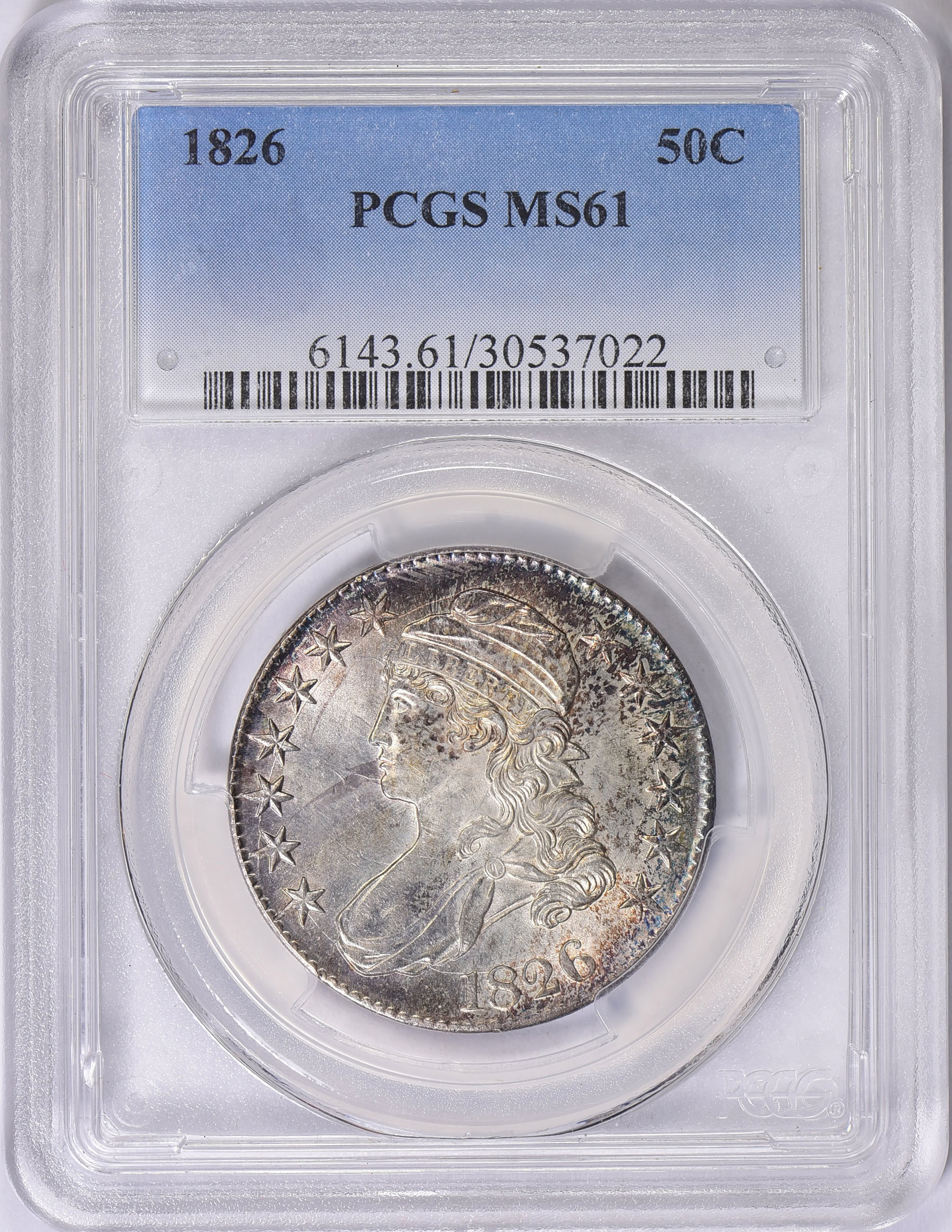 1826 Capped Bust Half Dollar PCGS MS-61 (Toned) (Item 1696130) | GreatCollections Coin Auctions