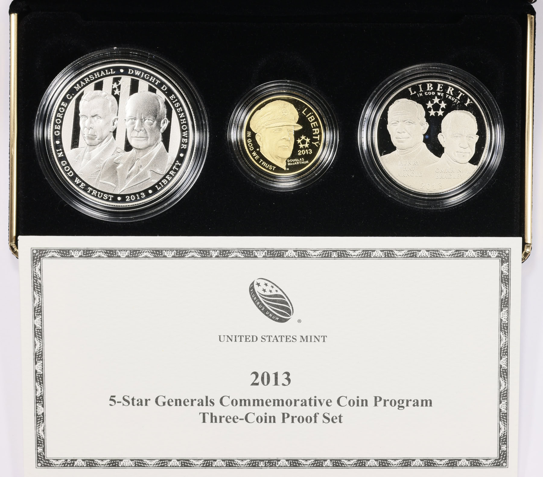 2013 5-Star Generals Gold $5, Silver Dollar and Clad Half Dollar Proof ...