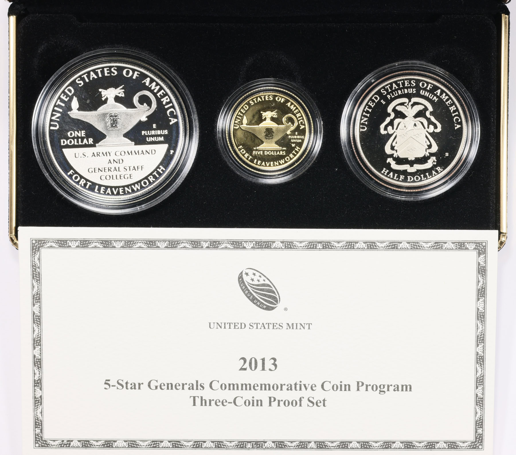 2013 5-Star Generals Gold $5, Silver Dollar and Clad Half Dollar Proof ...