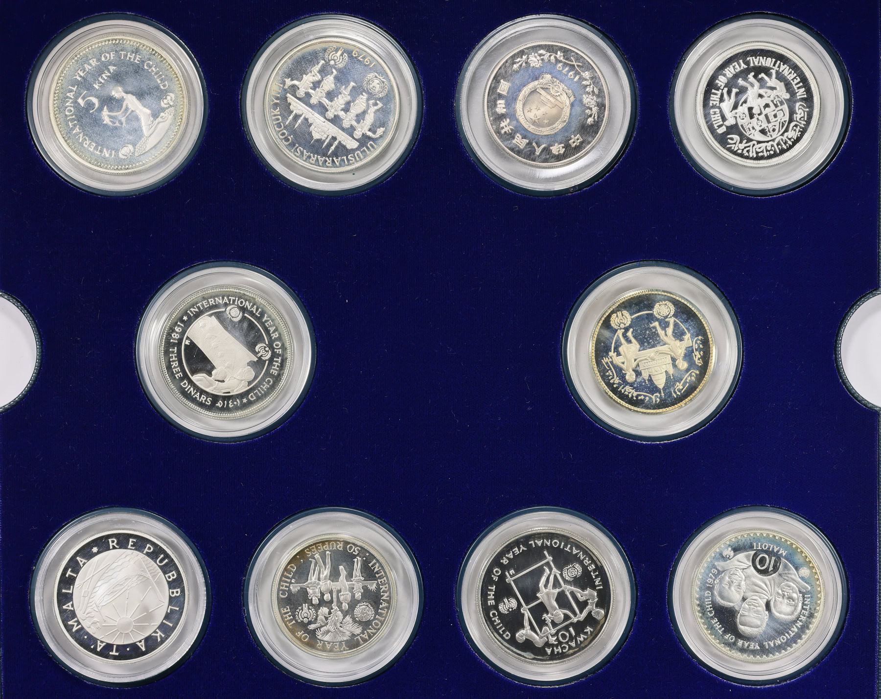 Various Countries 1979-83 UNICEF Year of the Child Silver Proof Set ...