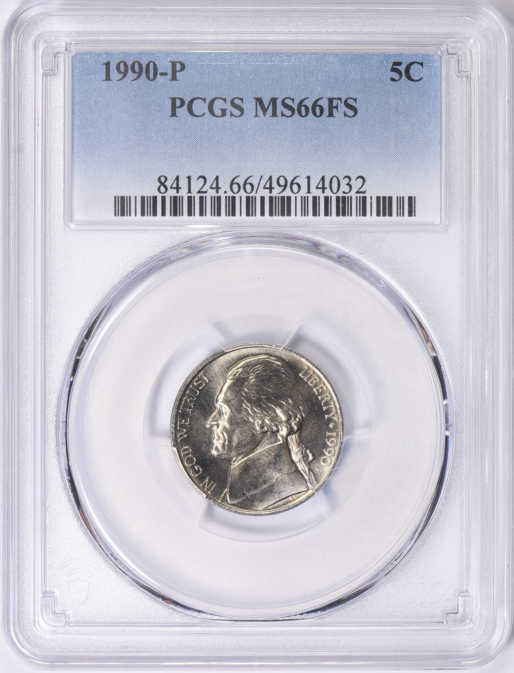 1990-P Jefferson Nickel PCGS MS-66 FS (Item 1696272) | GreatCollections ...