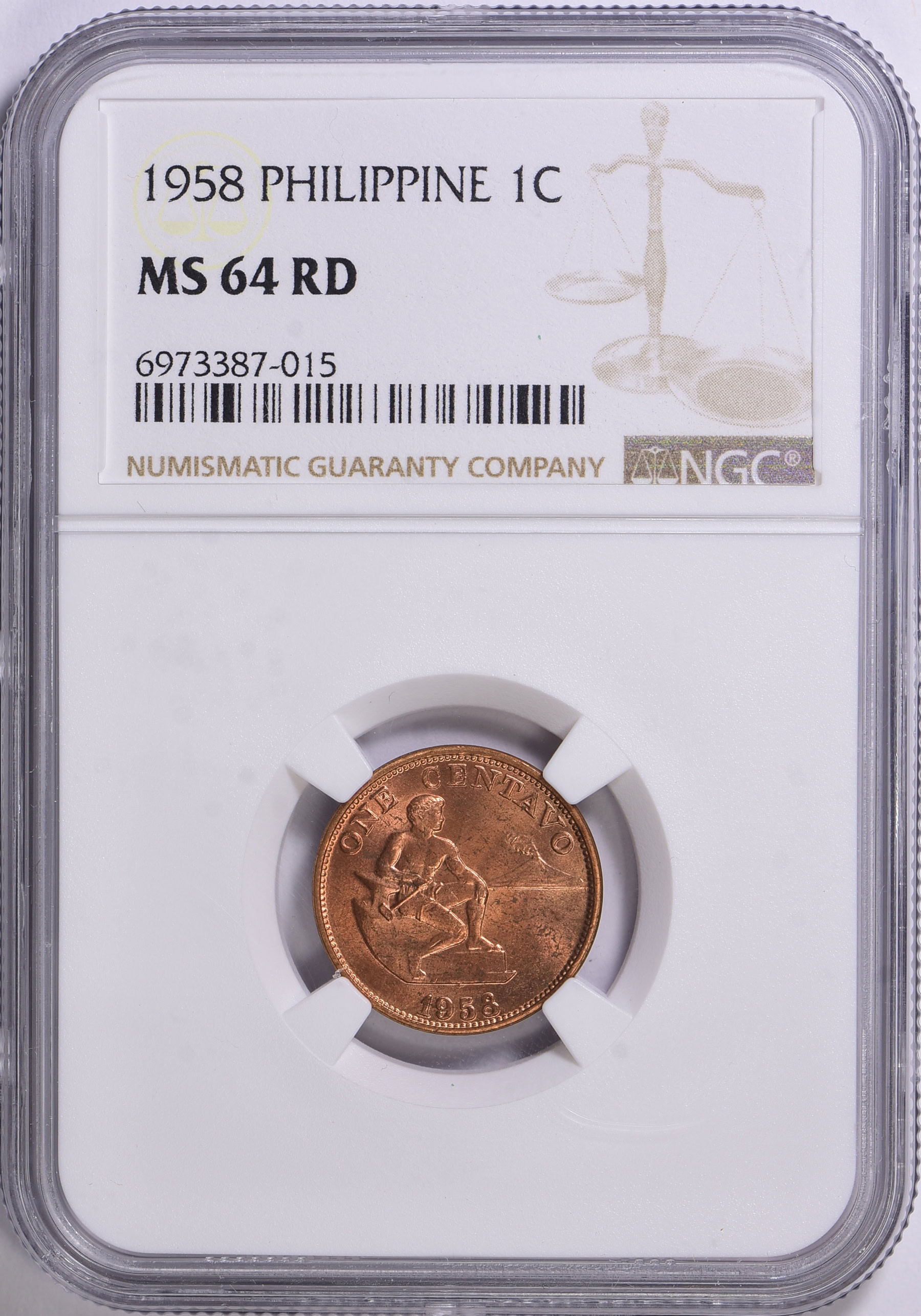 Philippines 1958 Centavo KM-186 NGC MS-64 RD (Item 1696446 ...