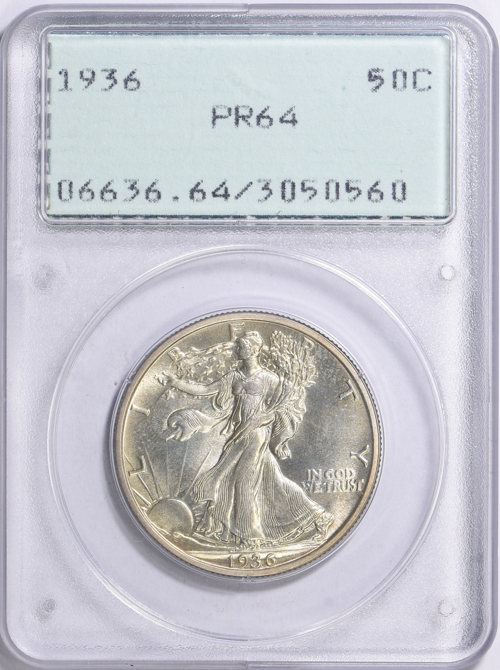 1936 Walking Liberty Half Dollar PCGS Proof-64 OGH (1st Gen) (Item 1696750) | GreatCollections ...