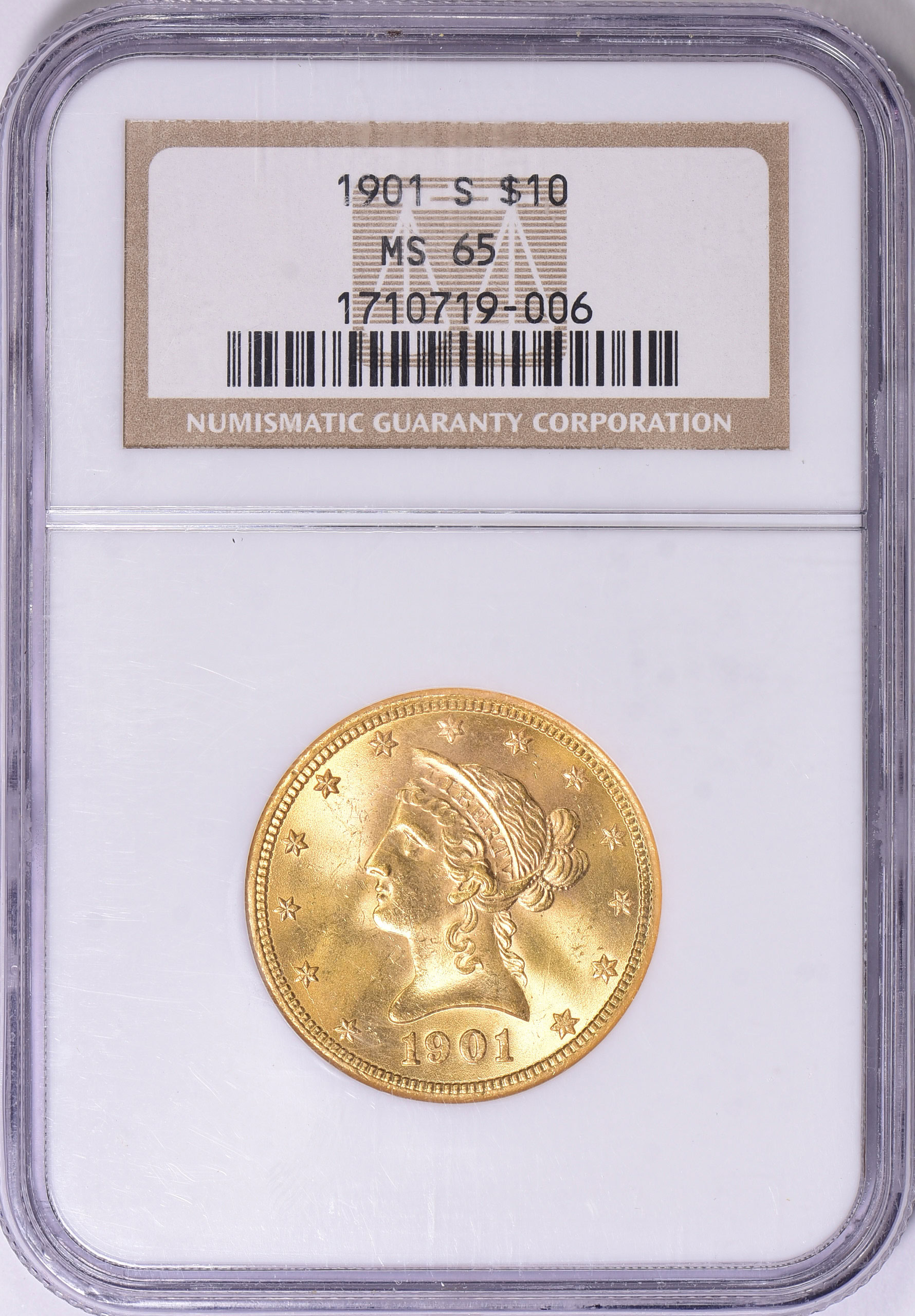 1901-S Liberty Gold Eagle NGC MS-65 (Item 1696941) | GreatCollections Coin Auctions