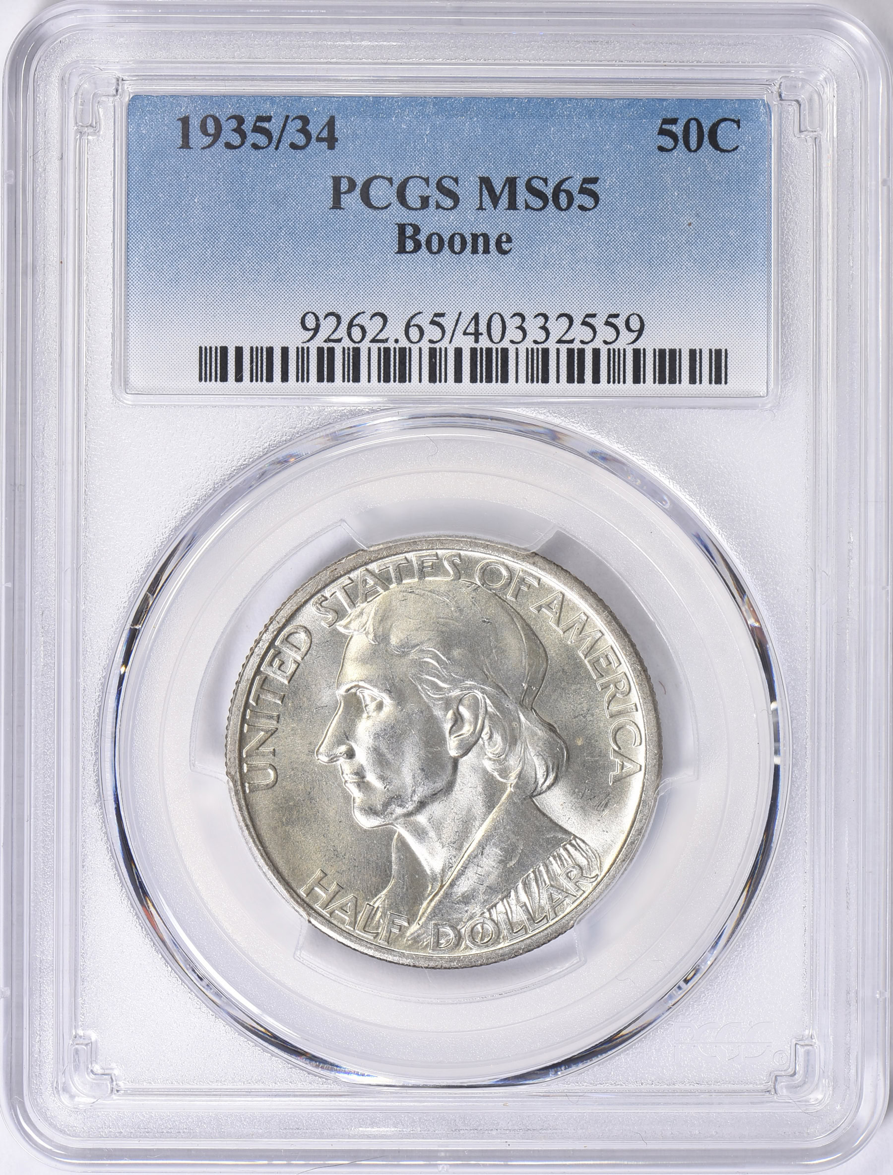 1935/34 Daniel Boone Bicentennial Half Dollar PCGS MS-65 (Item 1697290 ...