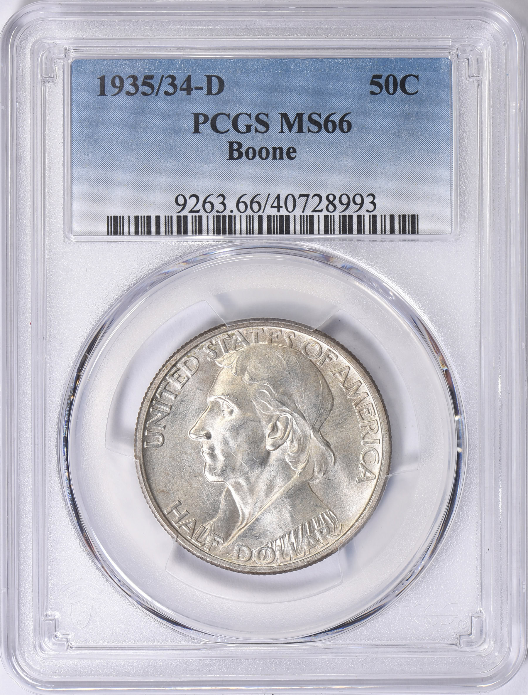 1935/34-D Daniel Boone Bicentennial Half Dollar PCGS MS-66 (Item ...