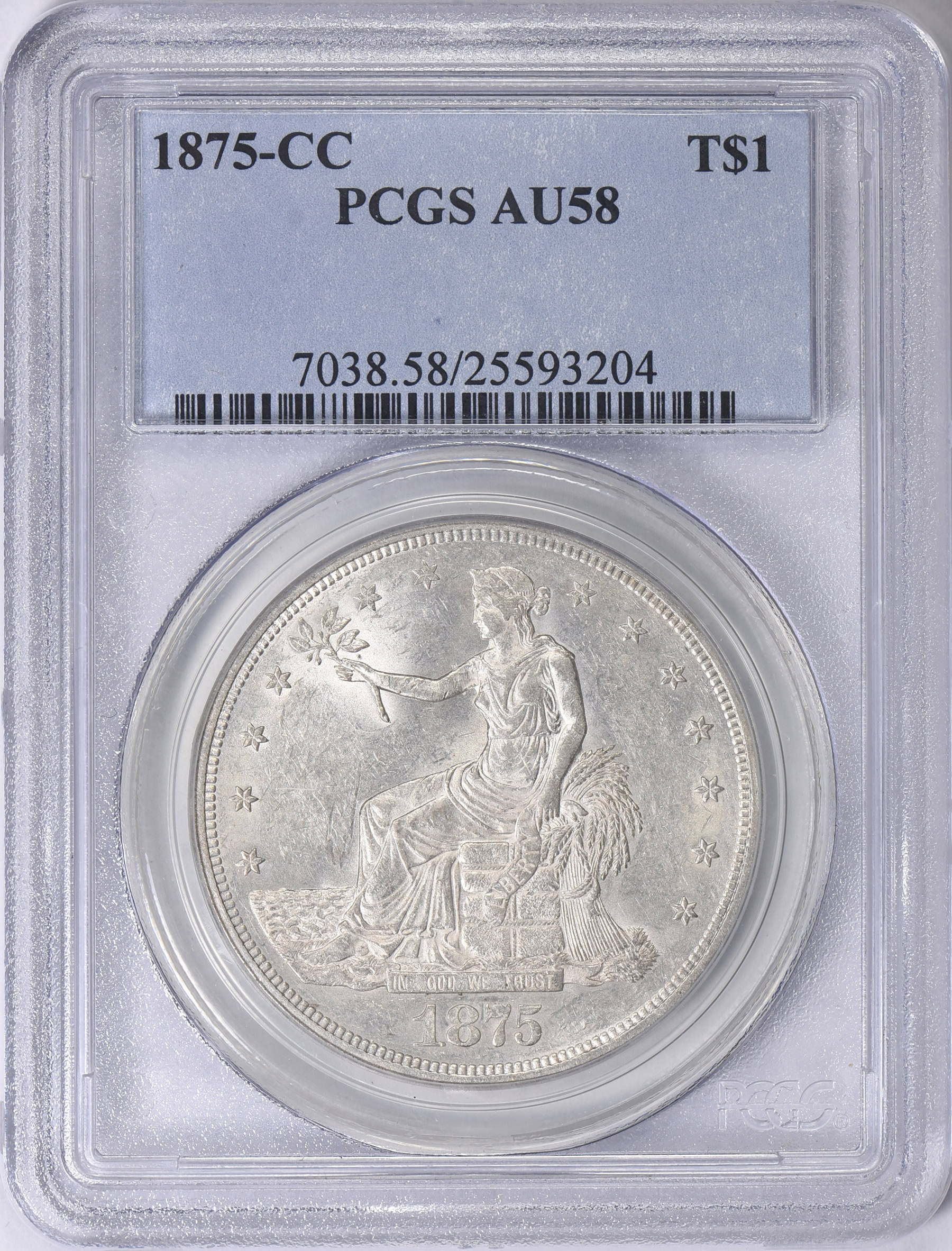 1875-CC Trade Silver Dollar PCGS AU-58 (Item 1697307 ...