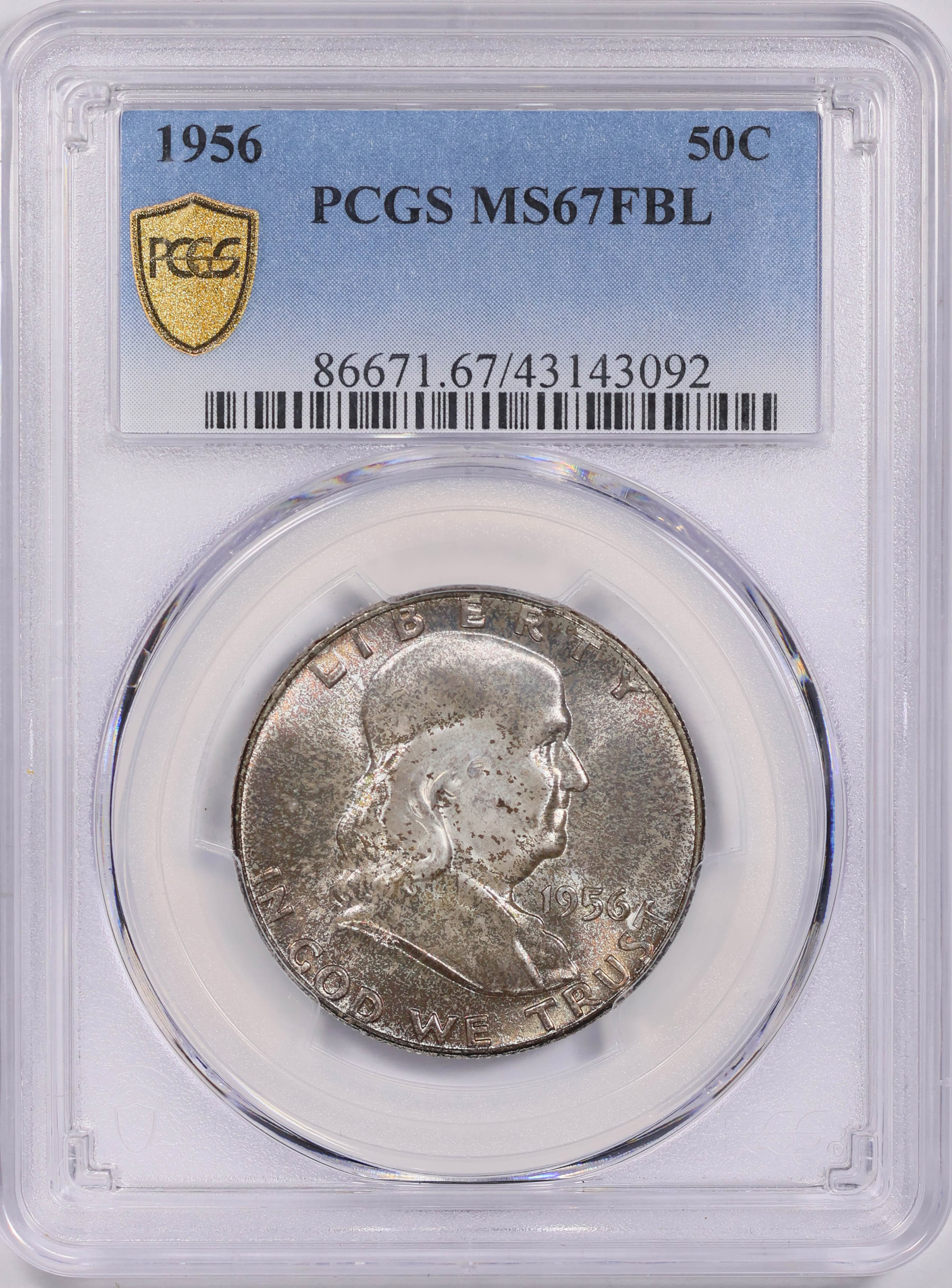 1956 Franklin Half Dollar PCGS MS-67 FBL (Item 1697461 ...