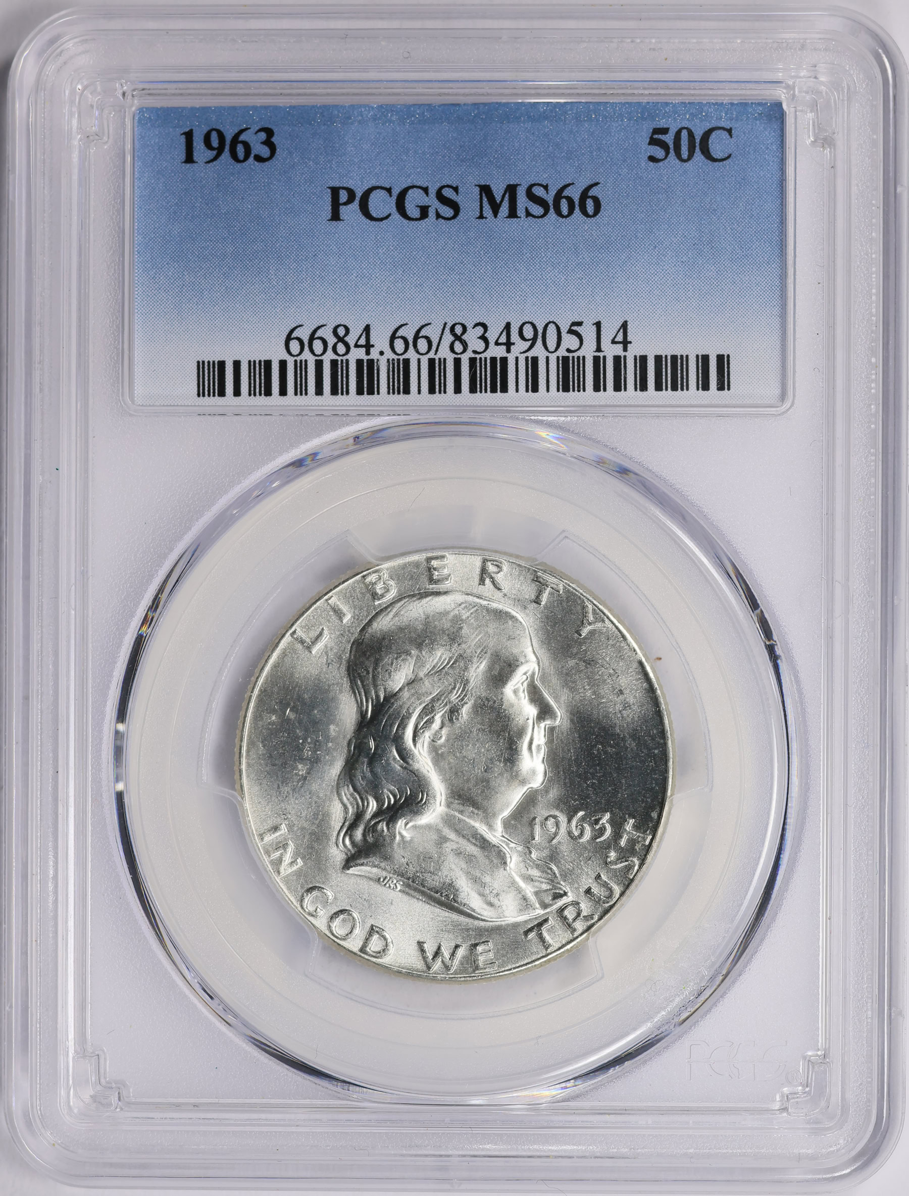 1963 Franklin Half Dollar PCGS MS-66 (Item 1697464) | GreatCollections ...