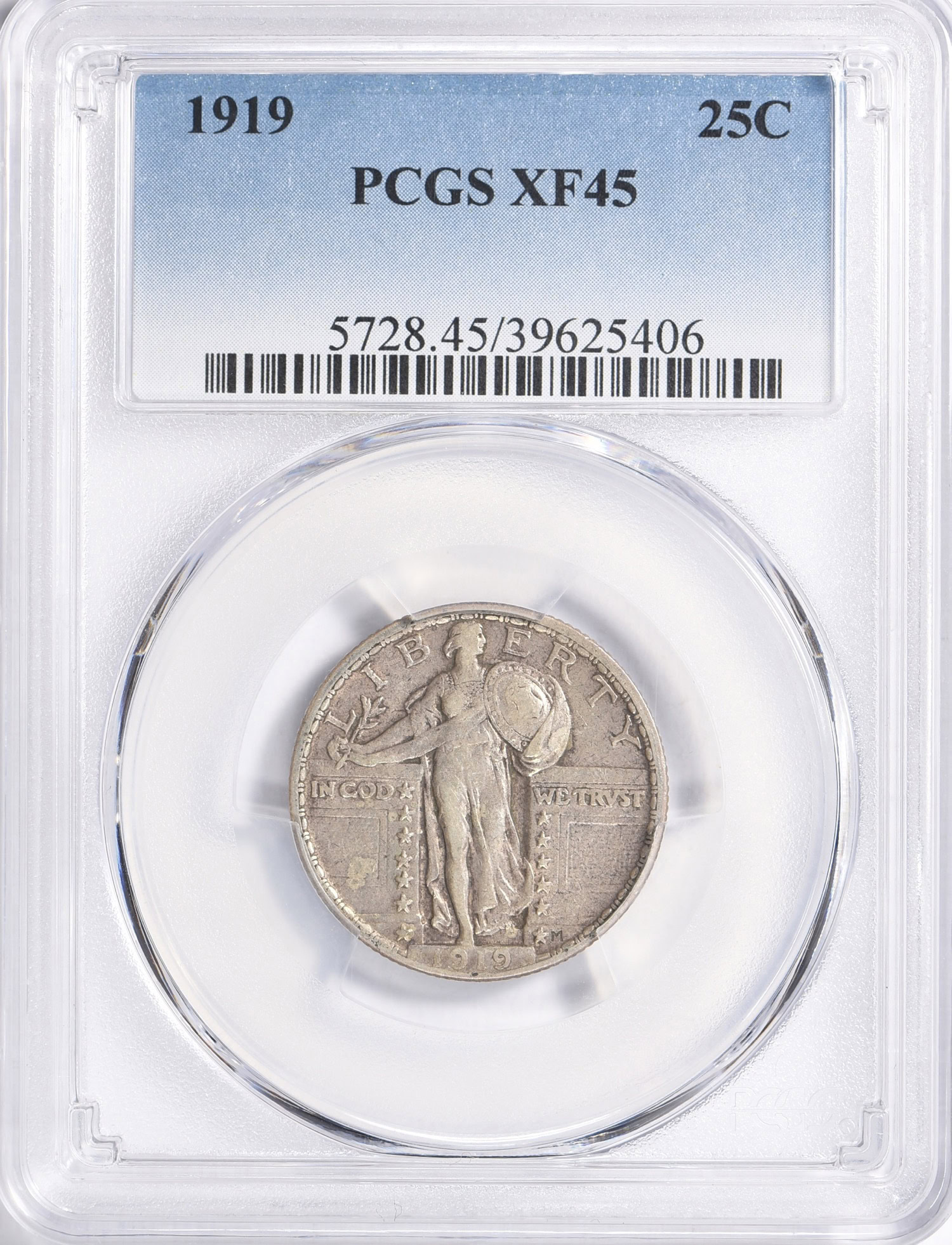 1919 Standing Liberty Quarter PCGS XF-45 (Item 1697549) | GreatCollections Coin Auctions