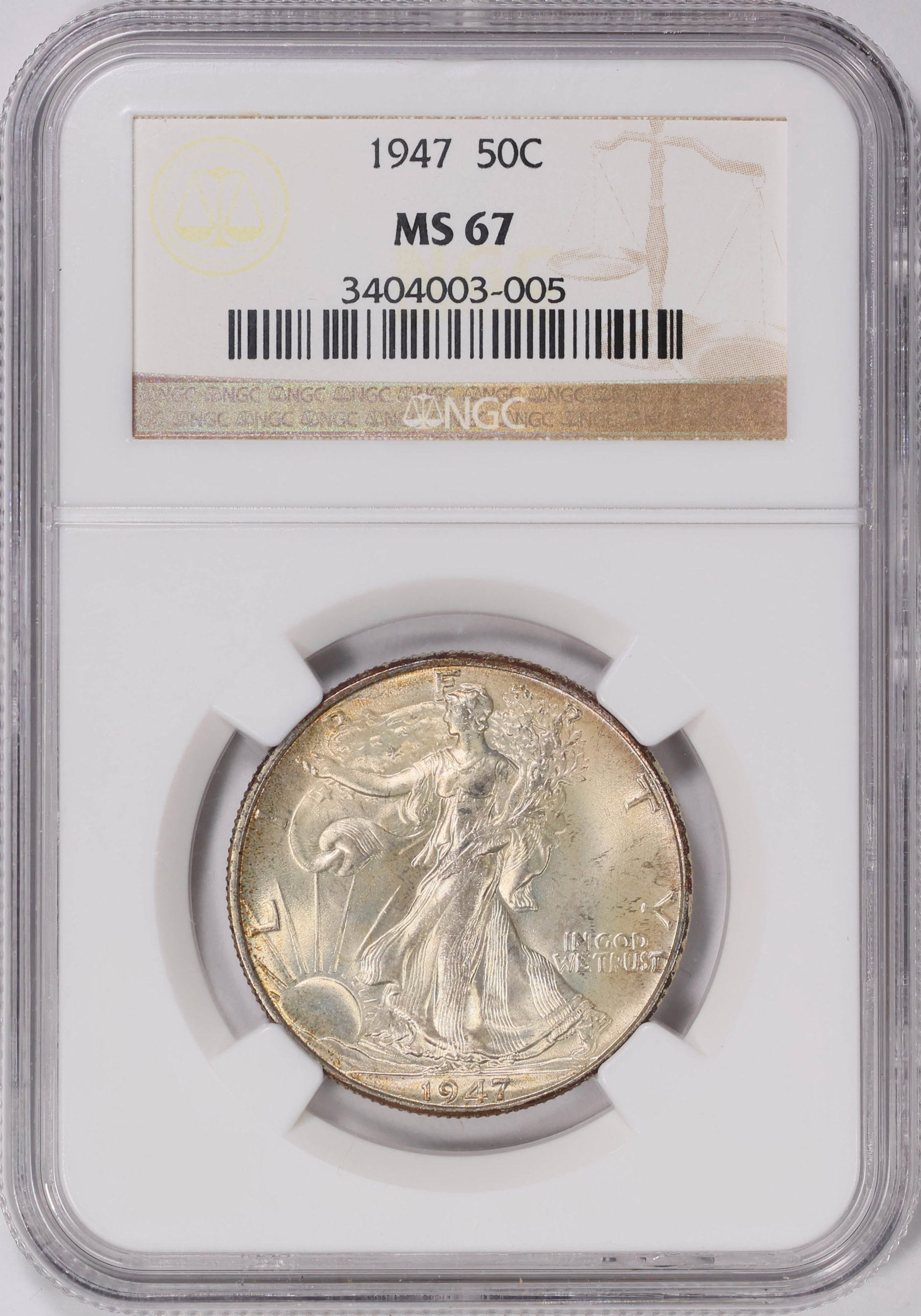 1947 Walking Liberty Half Dollar NGC MS-67 (Item 1697771) | GreatCollections Coin Auctions