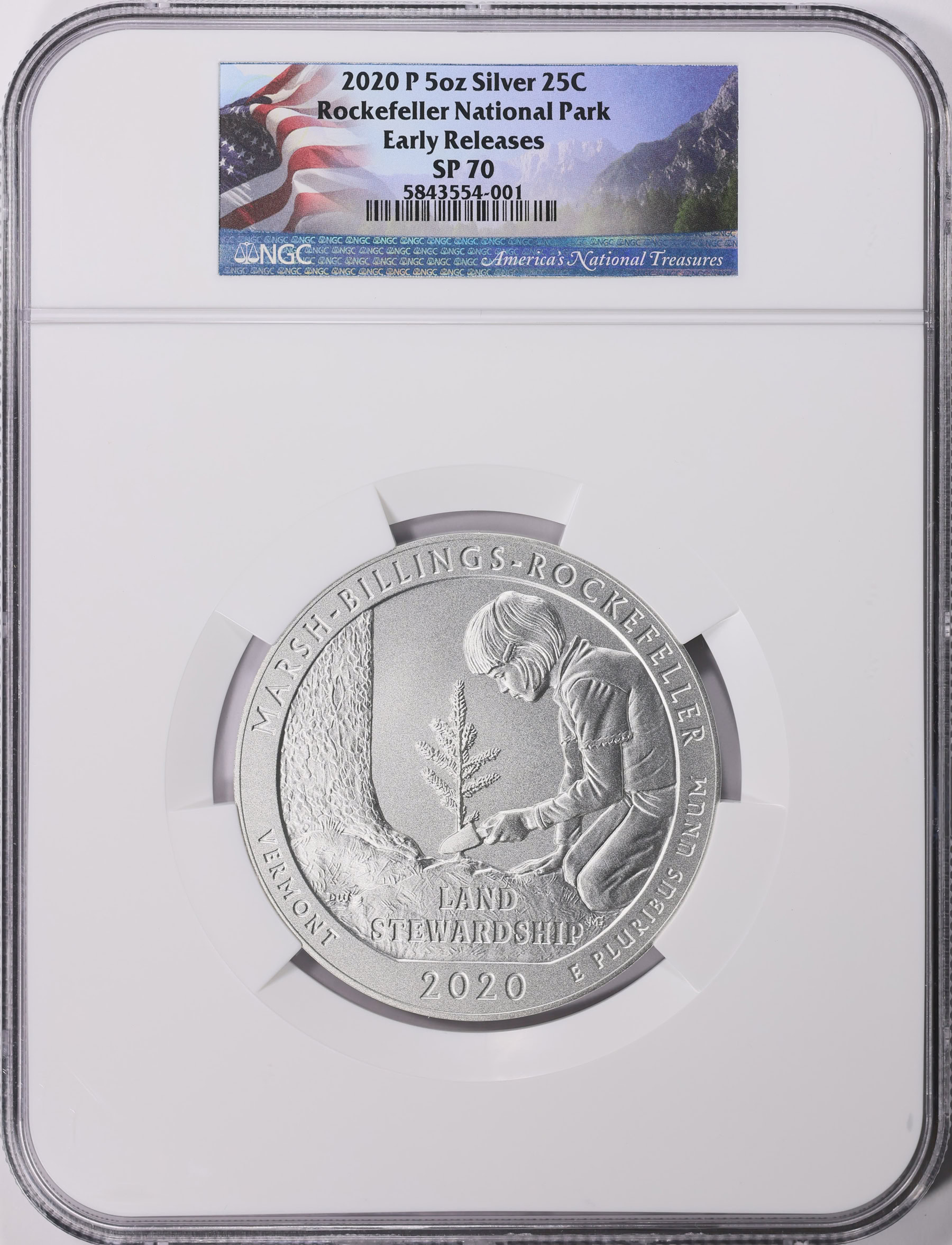 2020-P America the Beautiful 5 oz. Silver Quarter Marsh-Billings ...