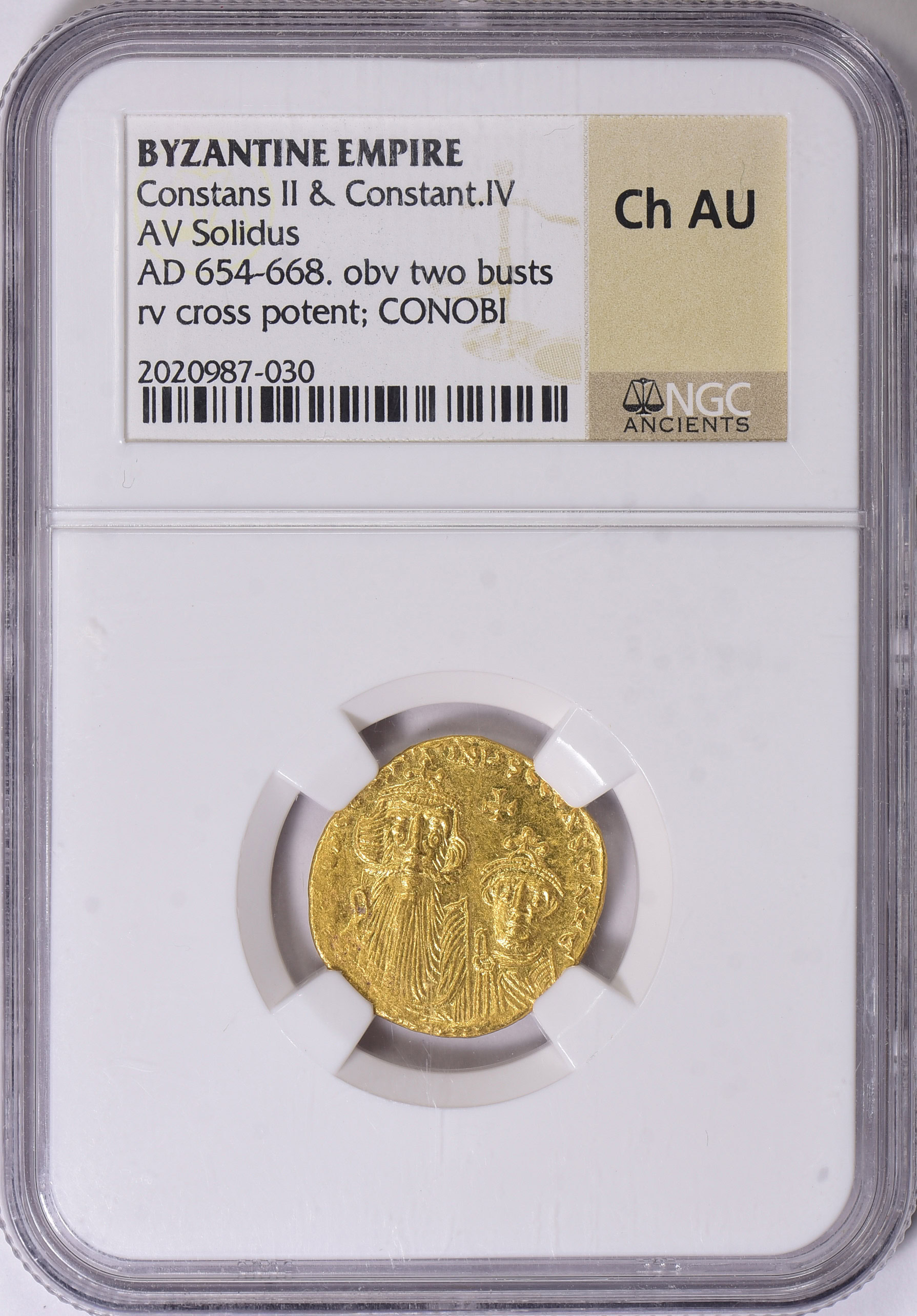 Ancient Byzantine Empire, Constans II with Constantine IV (A.D. 641-668 ...