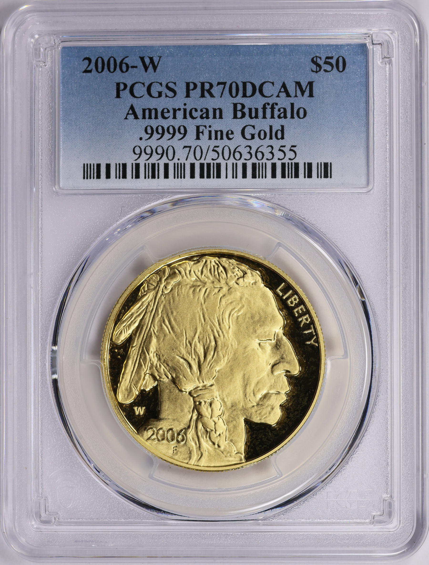 2006-W $50 One-Ounce Gold American Buffalo PCGS Proof-70 DCAM (Item 1698104) | GreatCollections ...