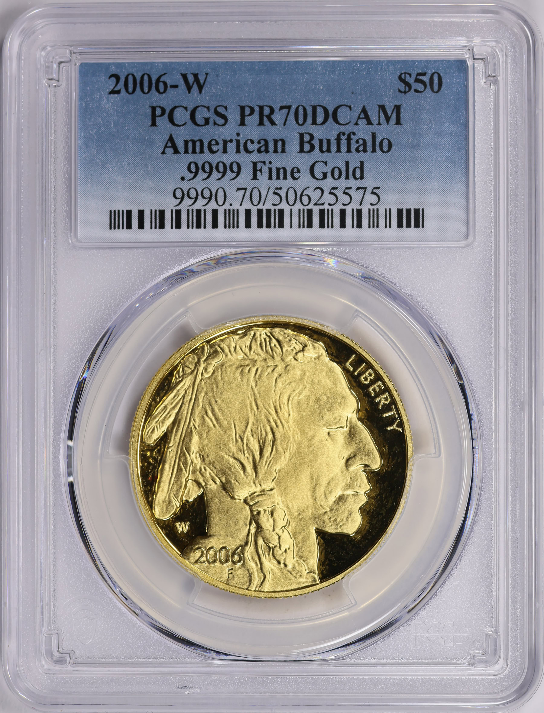 2006-W $50 One-Ounce Gold American Buffalo PCGS Proof-70 DCAM (Item 1698205) | GreatCollections ...