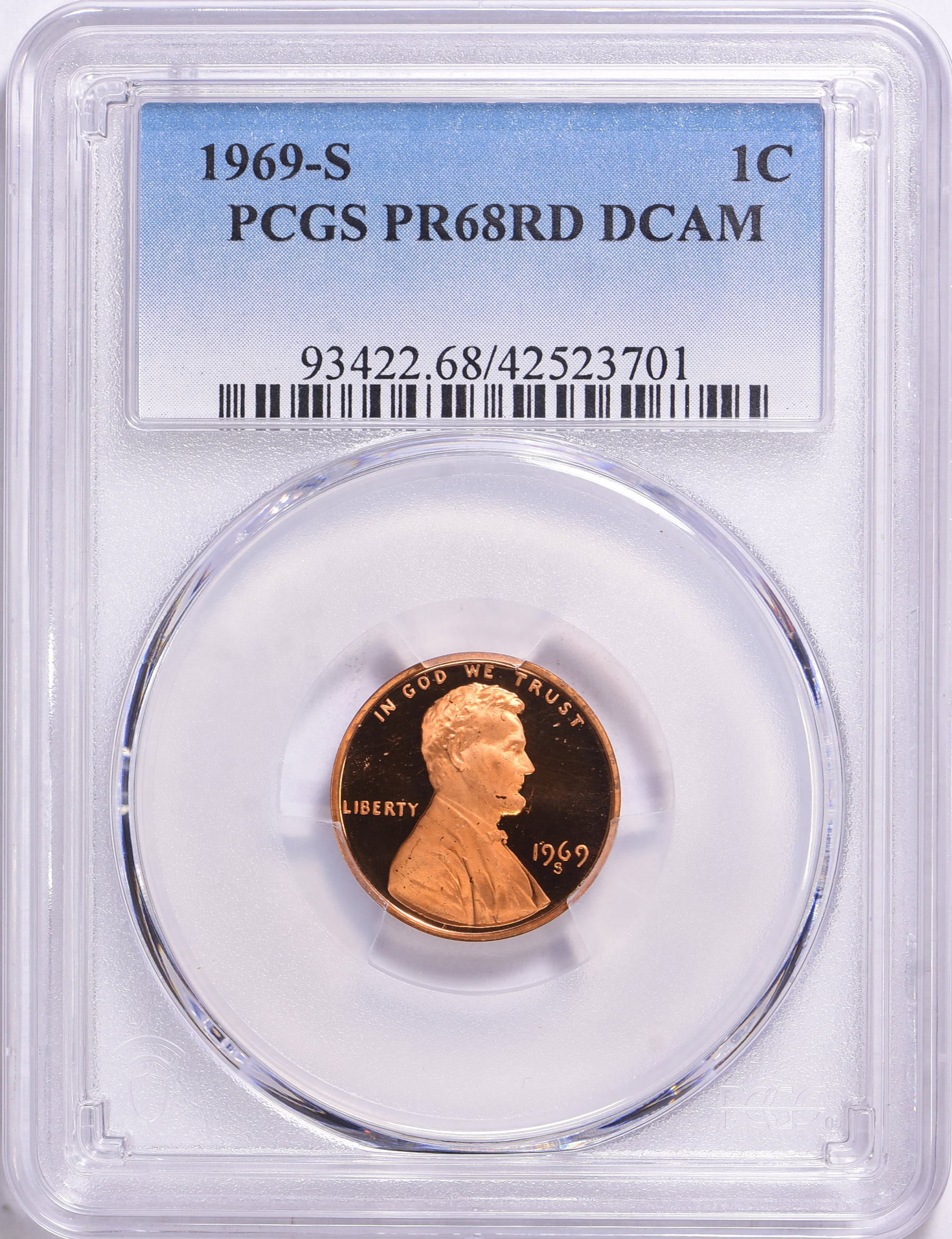 1969-S Lincoln Cent PCGS Proof-68 DCAM (Item 1698340 ...
