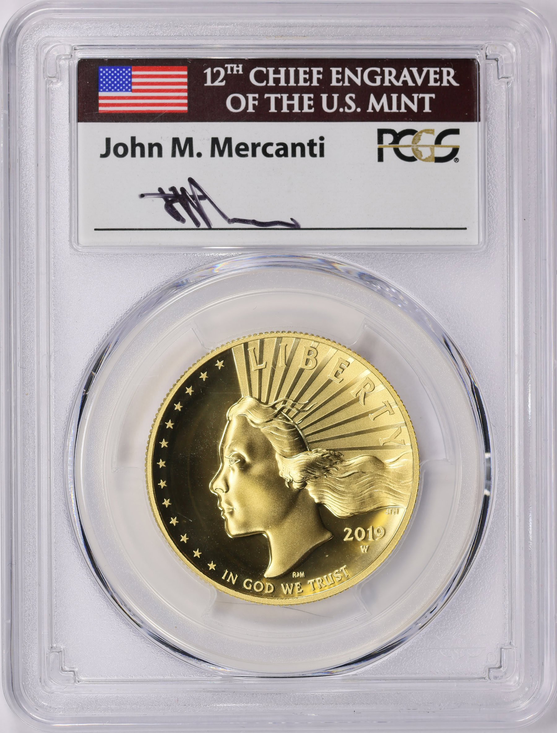 2019-W Gold $100 American Liberty High Relief Enhanced First Day of ...