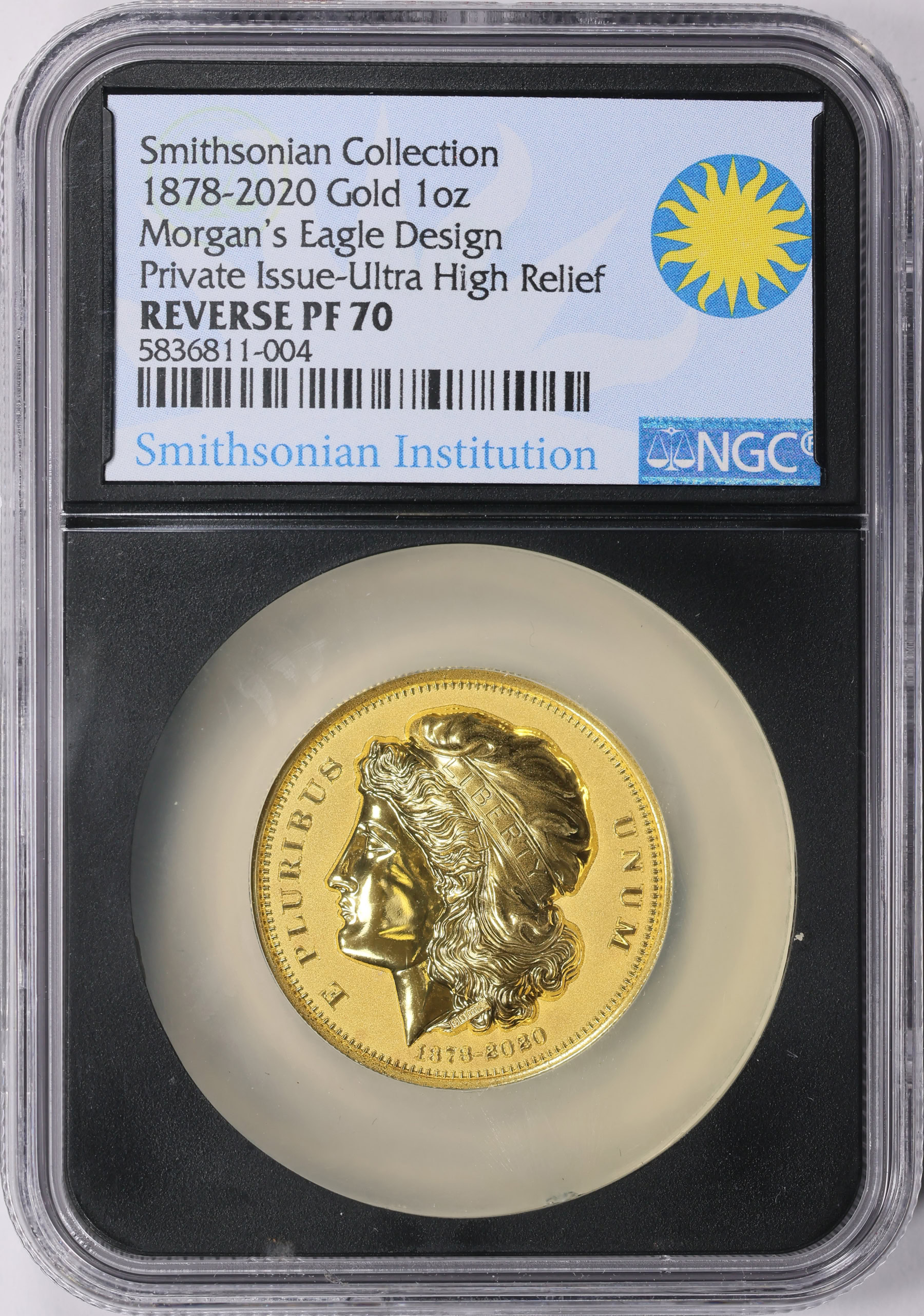 1878-2020 Gold 1oz. Morgan's Eagle Design Private Issue Ultra High ...