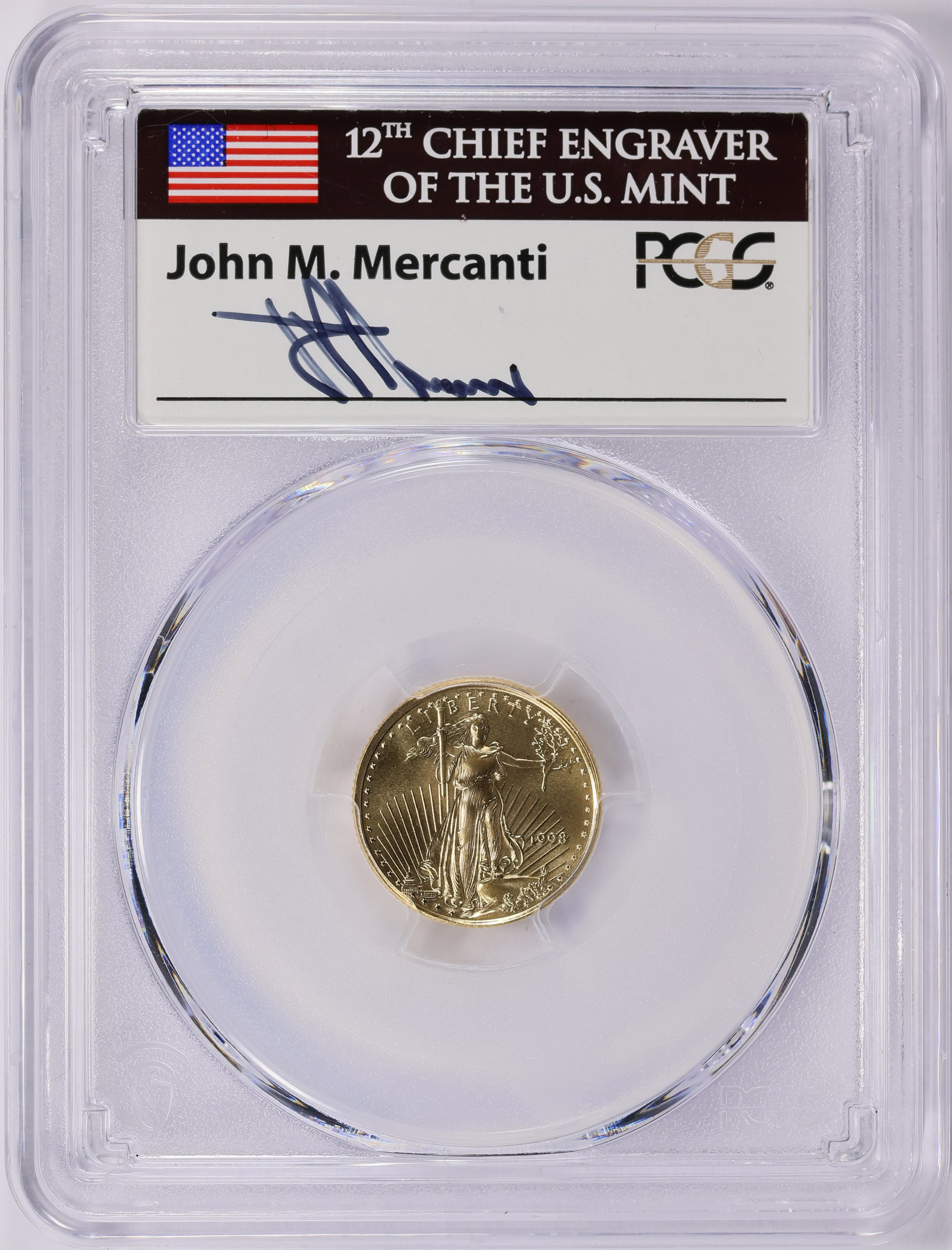1998 $5 Tenth-Ounce Gold American Eagle WTC Ground Zero Recovery PCGS ...