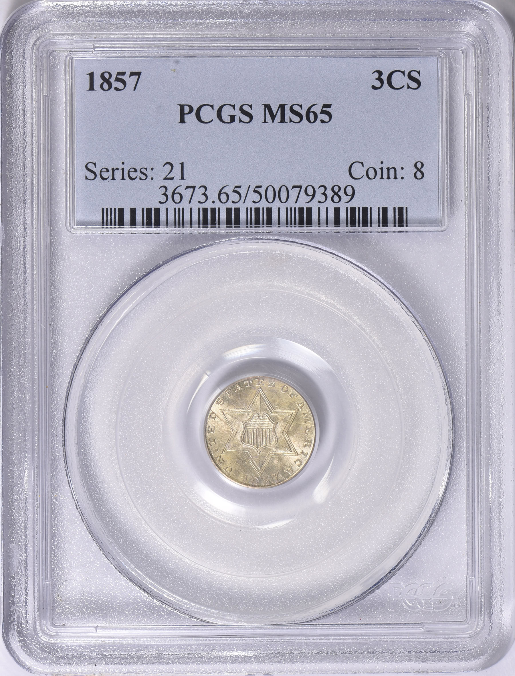 1857 Silver Three-Cent Piece PCGS MS-65 (Item 1698782 ...
