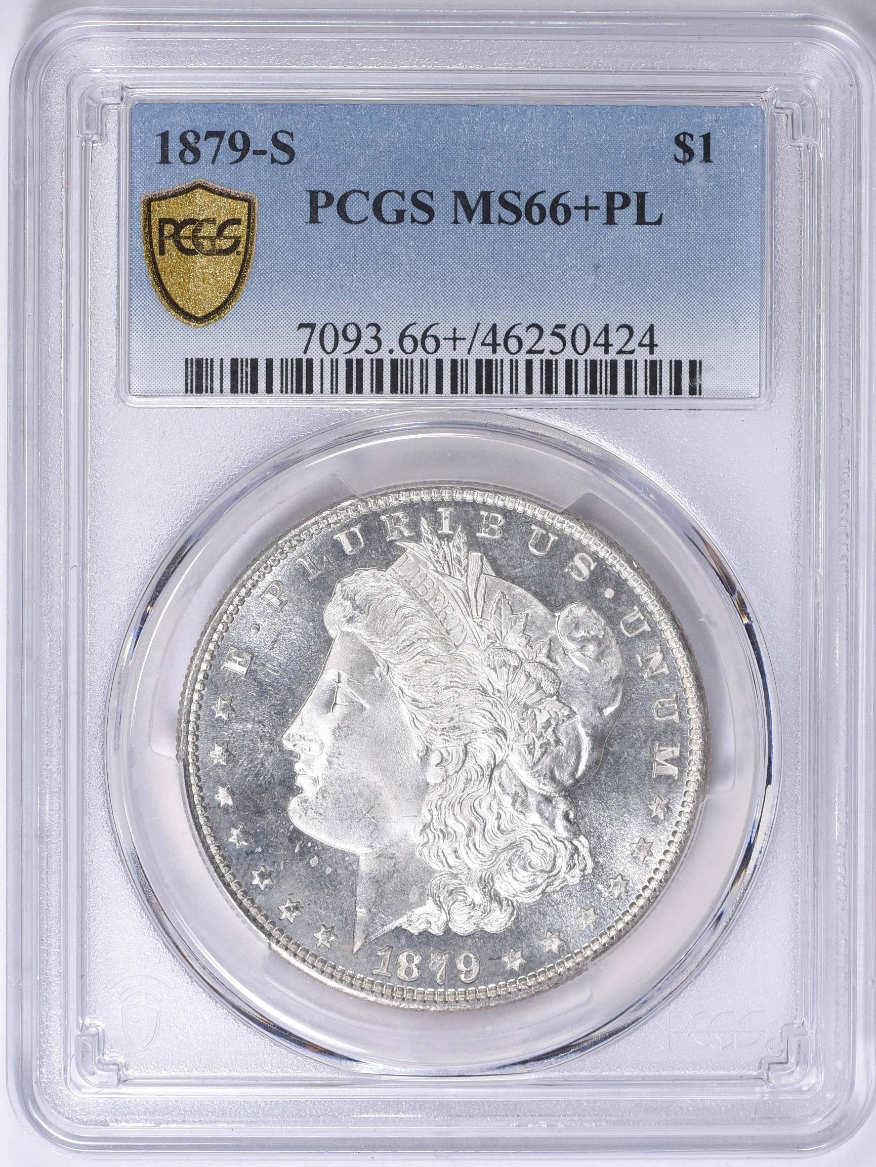 1879-S Morgan Silver Dollar PCGS MS-66+ PL (Item 1698814) | GreatCollections Coin Auctions