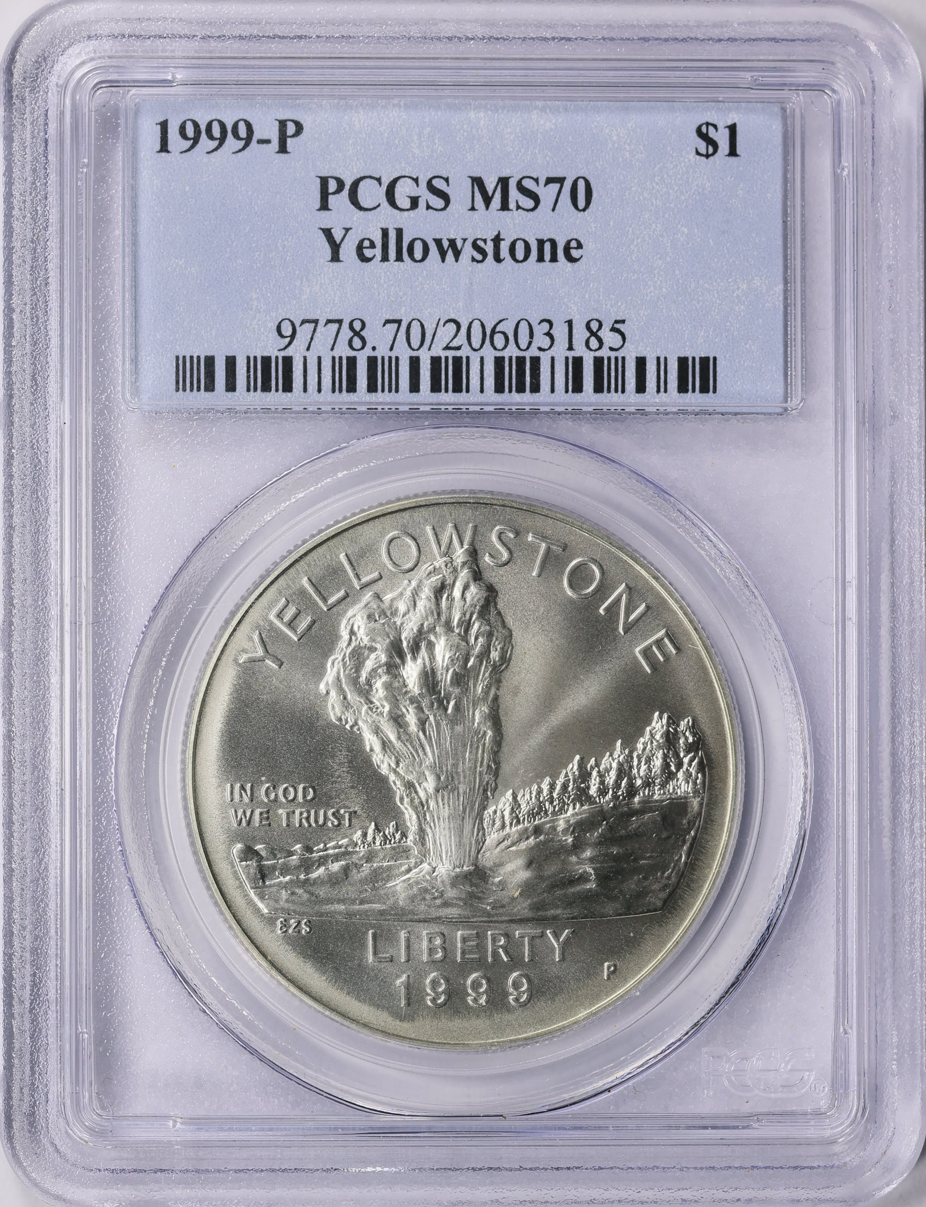 1999-P Yellowstone National Park Silver Dollar PCGS MS-70 (Item 1699051 ...