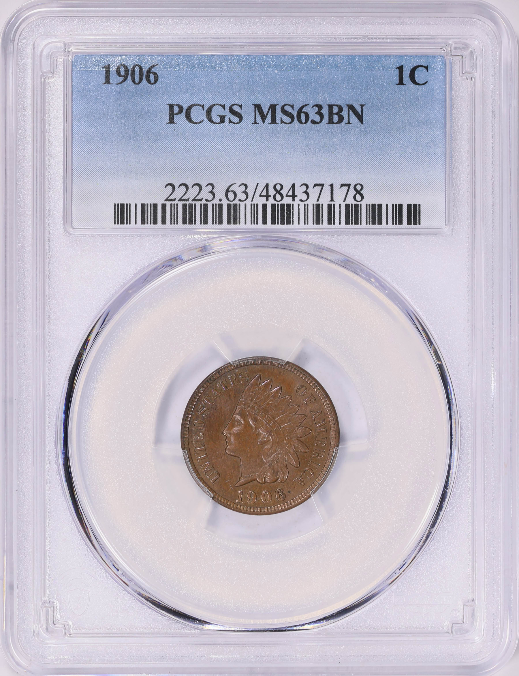1906 Indian Cent PCGS MS-63 BN (Item 1699233) | GreatCollections Coin Auctions