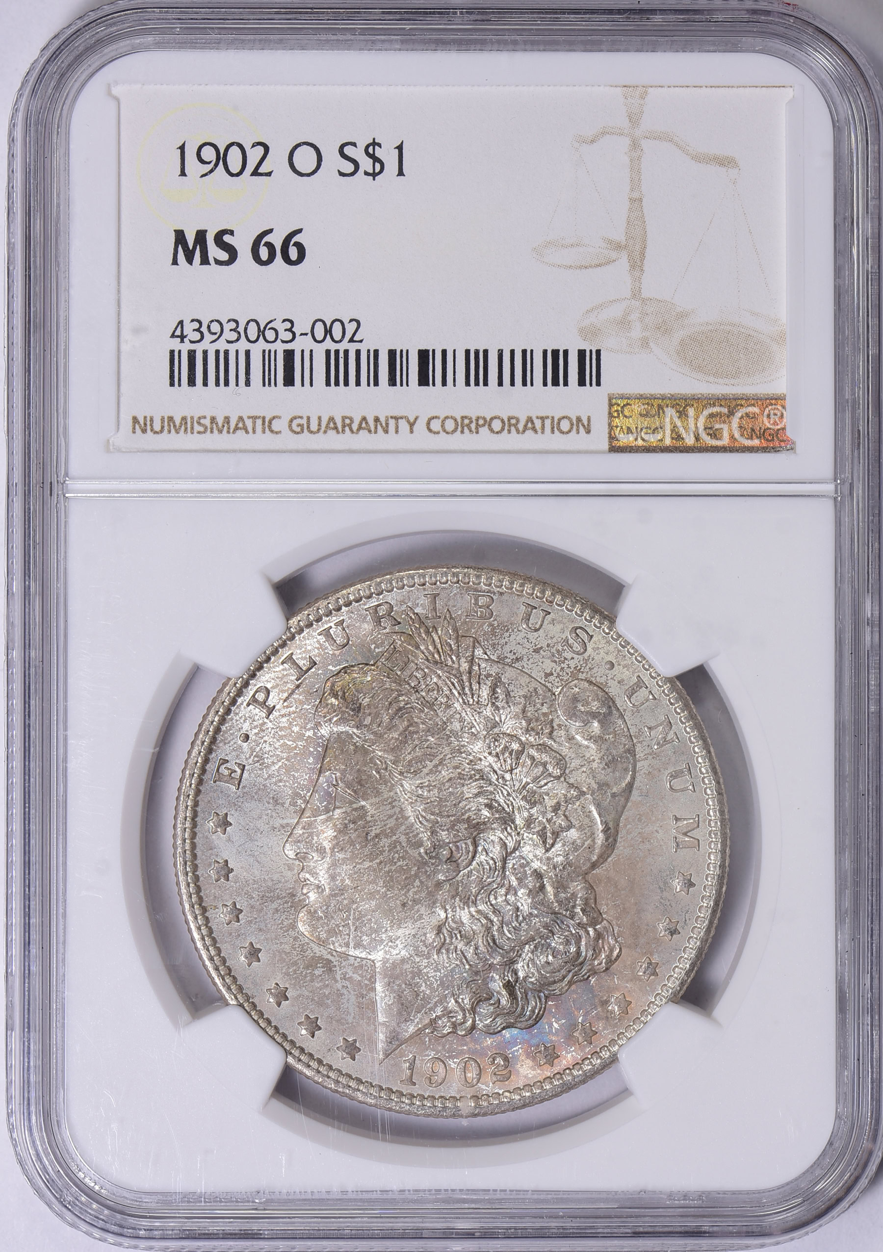 1902-O Morgan Silver Dollar NGC MS-66 (Toned) (Item 1699345) | GreatCollections Coin Auctions