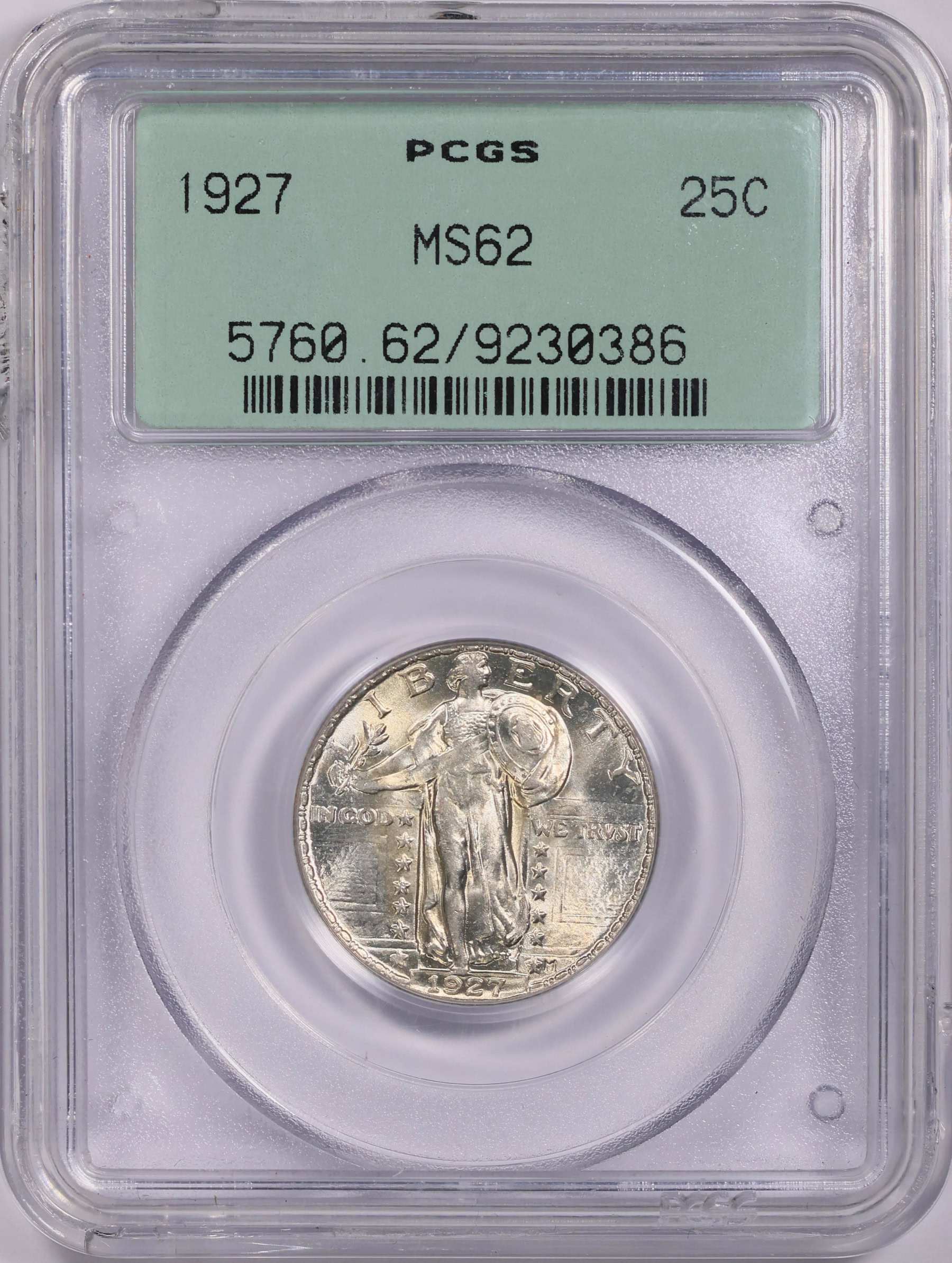 1927 Standing Liberty Quarter PCGS MS-62 OGH (2nd Gen) (Item 1699393 ...