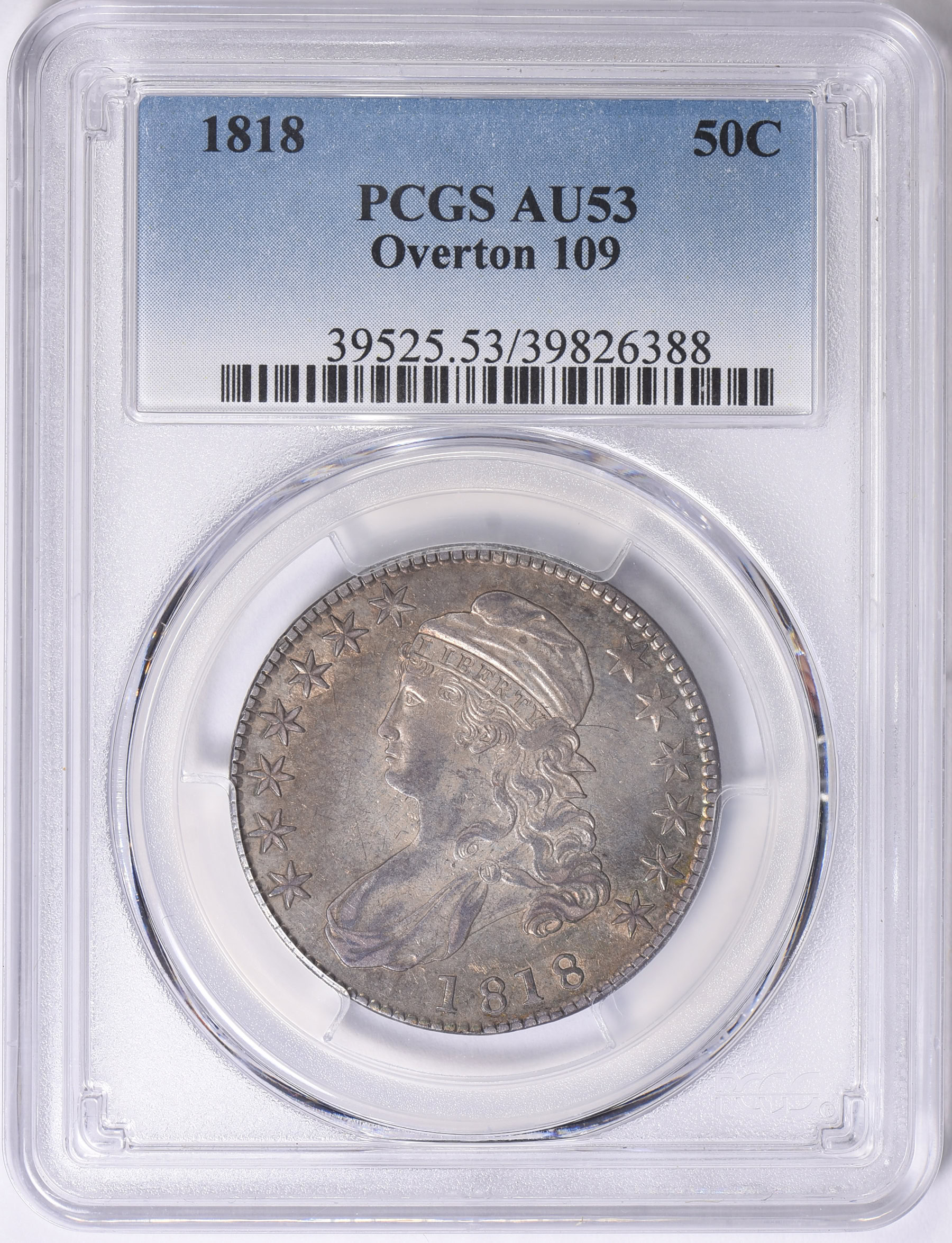 1818 Capped Bust Half Dollar Overton 109 PCGS AU-53 (Item 1699547 ...