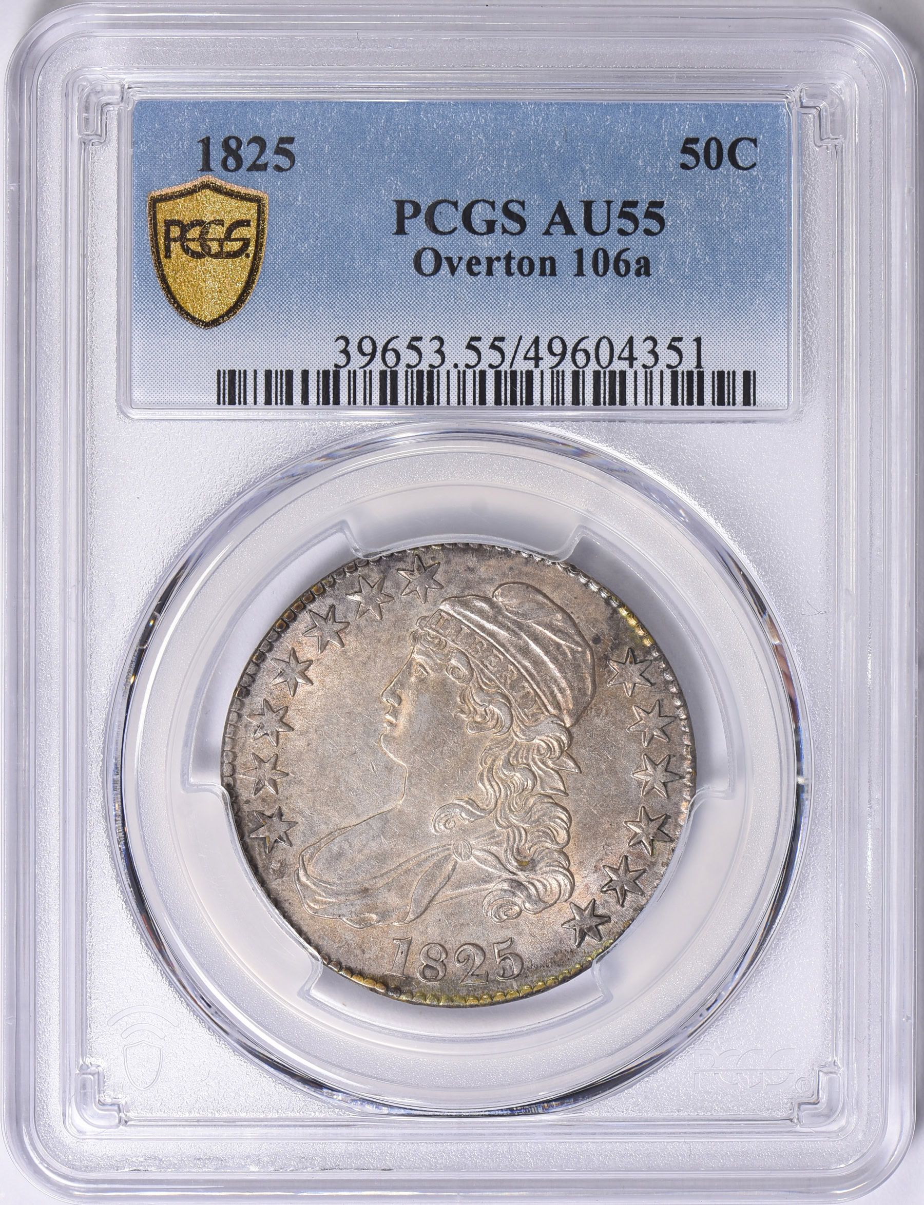 1825 Capped Bust Half Dollar Overton 106a PCGS AU-55 (Item 1699555) | GreatCollections Coin Auctions