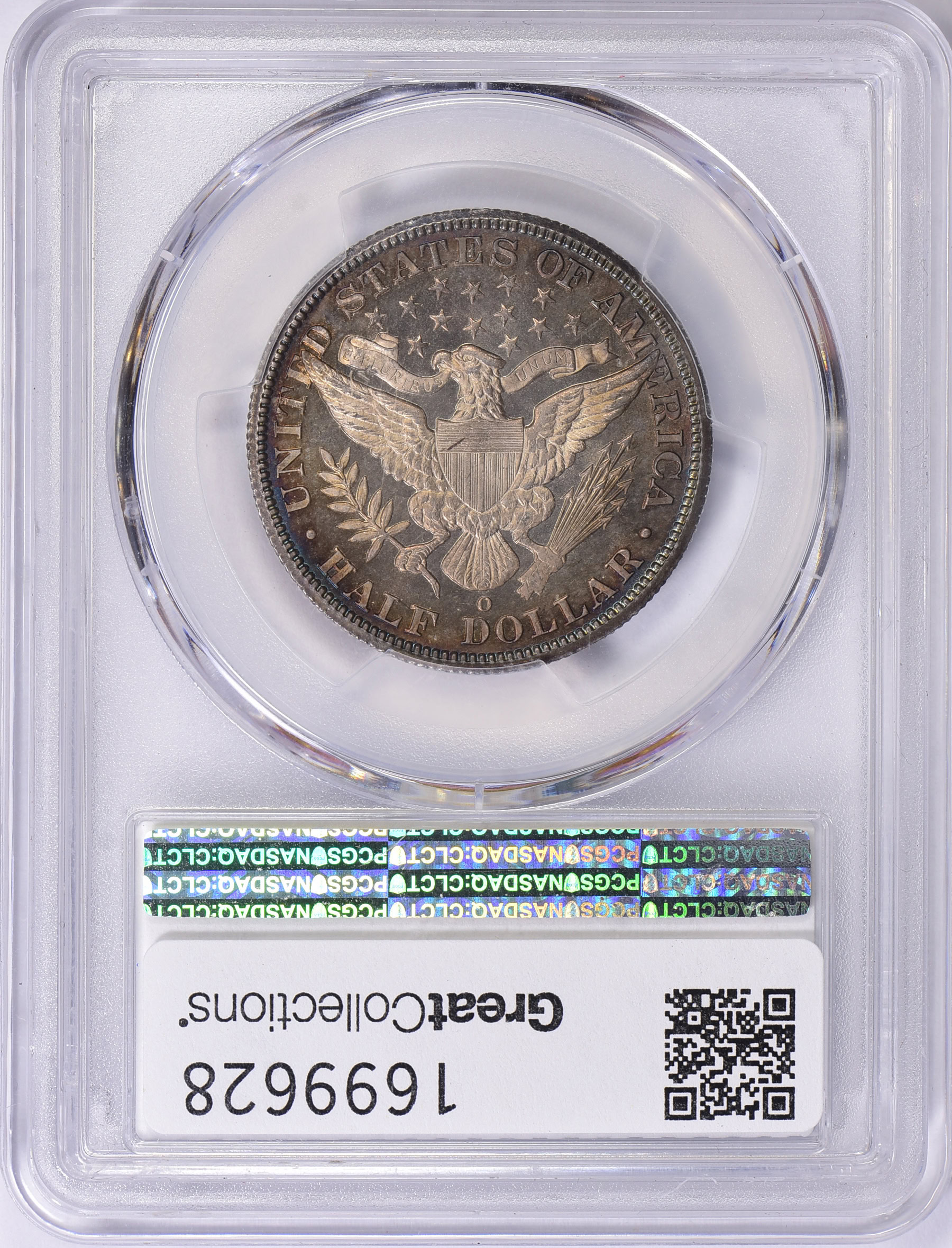 1894-O Barber Half Dollar PCGS MS-66+ PL (CAC Green) (Toned) (Item 1699628) | GreatCollections ...