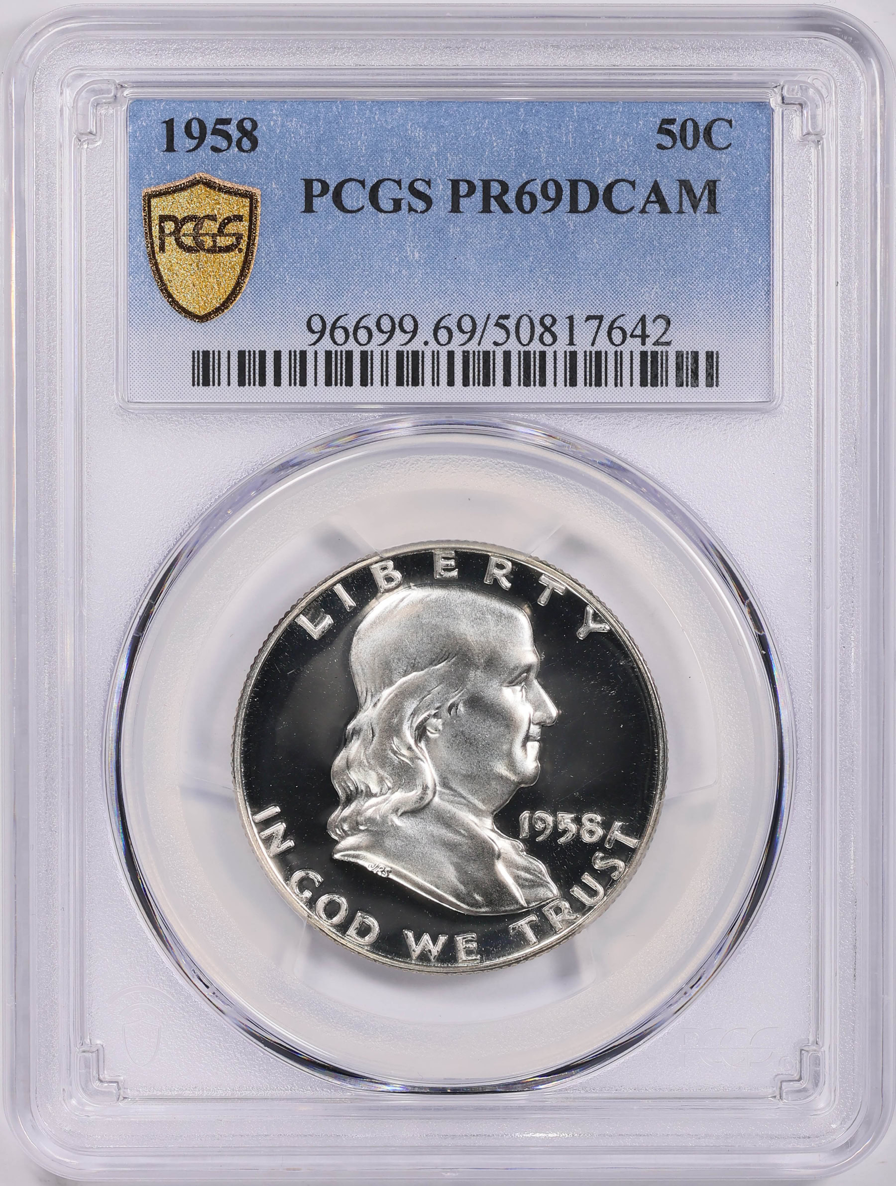 1958 Franklin Half Dollar PCGS Proof-69 DCAM (Item 1699639 ...