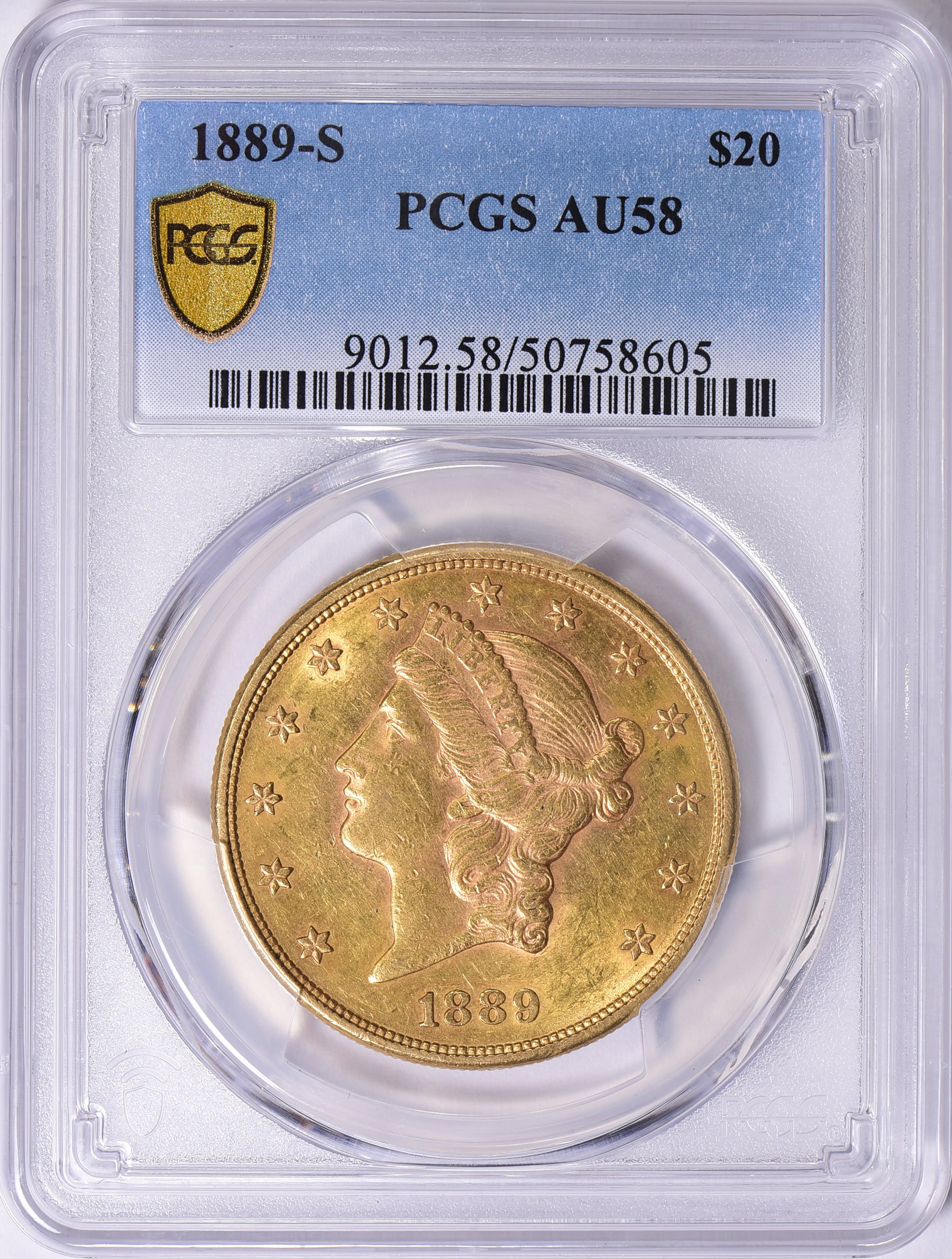 1889-S Liberty Gold Double Eagle PCGS AU-58 (Item 1699896) | GreatCollections Coin Auctions