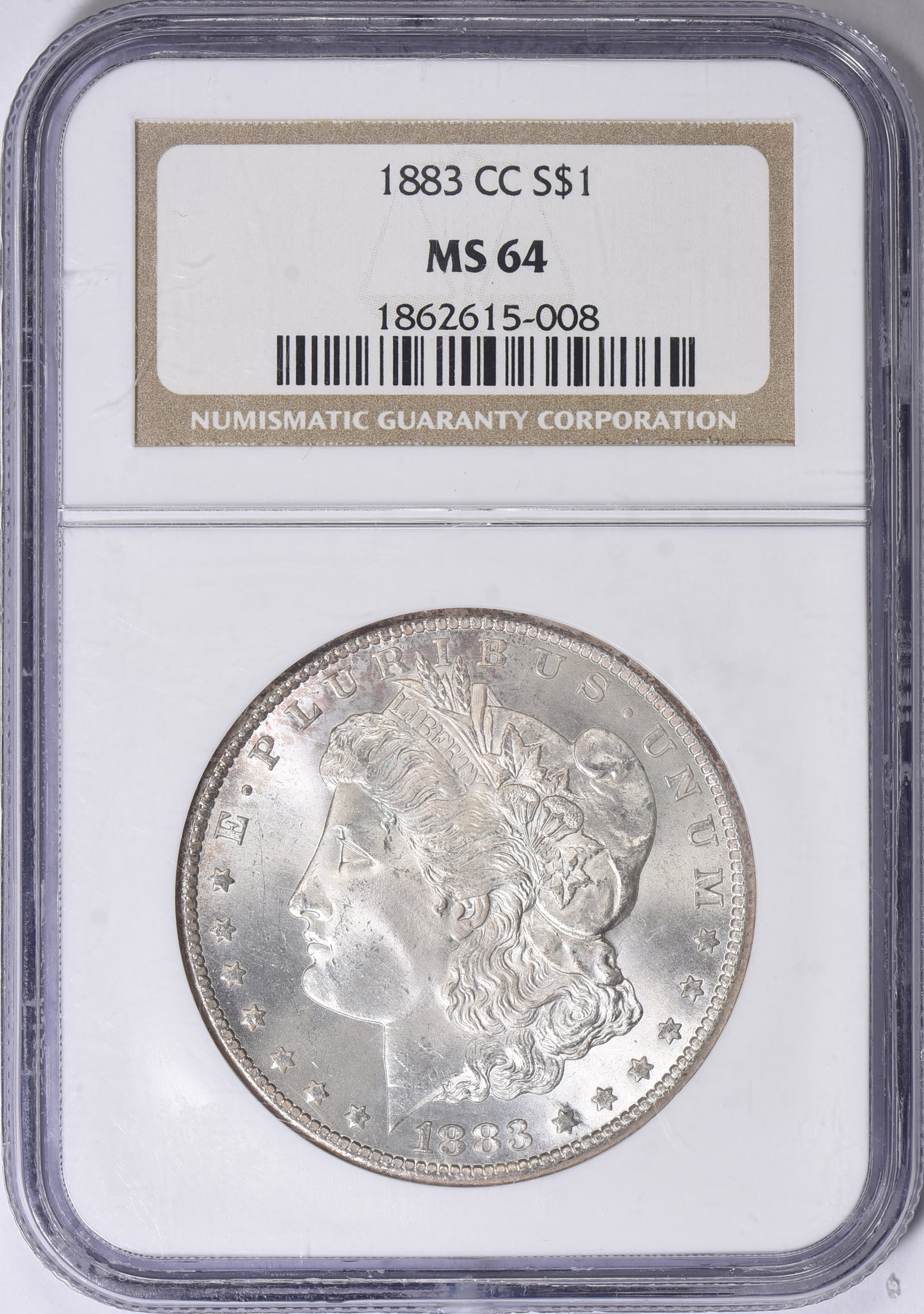 1883-CC Morgan Silver Dollar NGC MS-64 (Item 1699957) | GreatCollections Coin Auctions