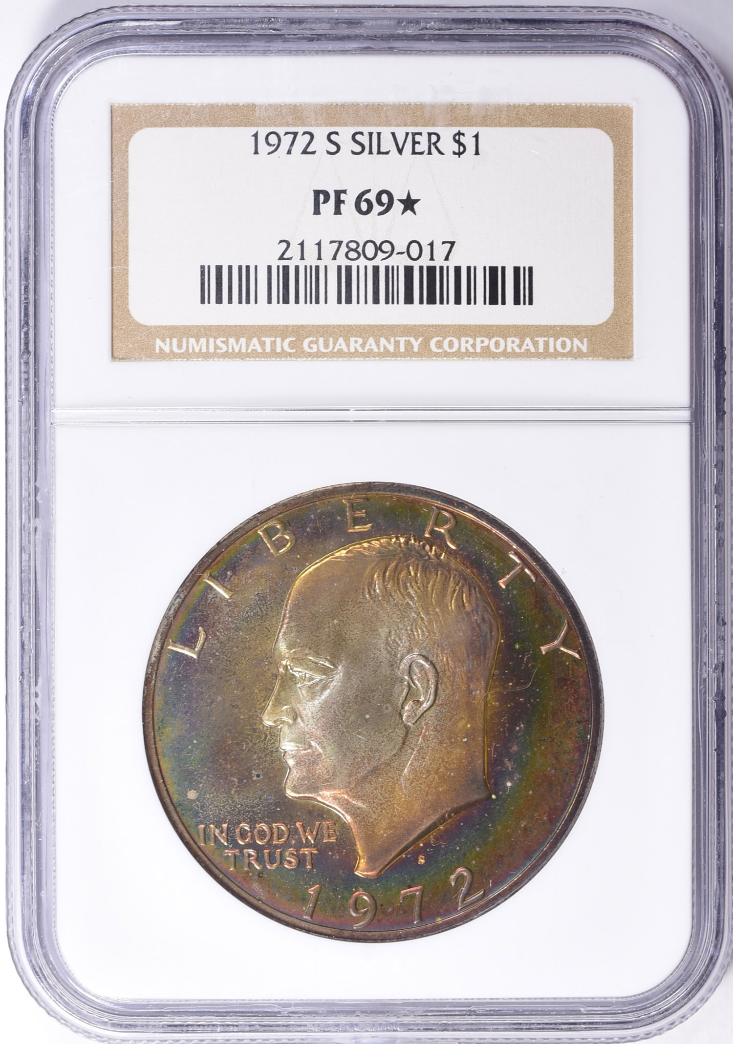 1972-S Eisenhower Dollar Silver NGC Proof-69 ★ (Toned) (Item 1700035 ...