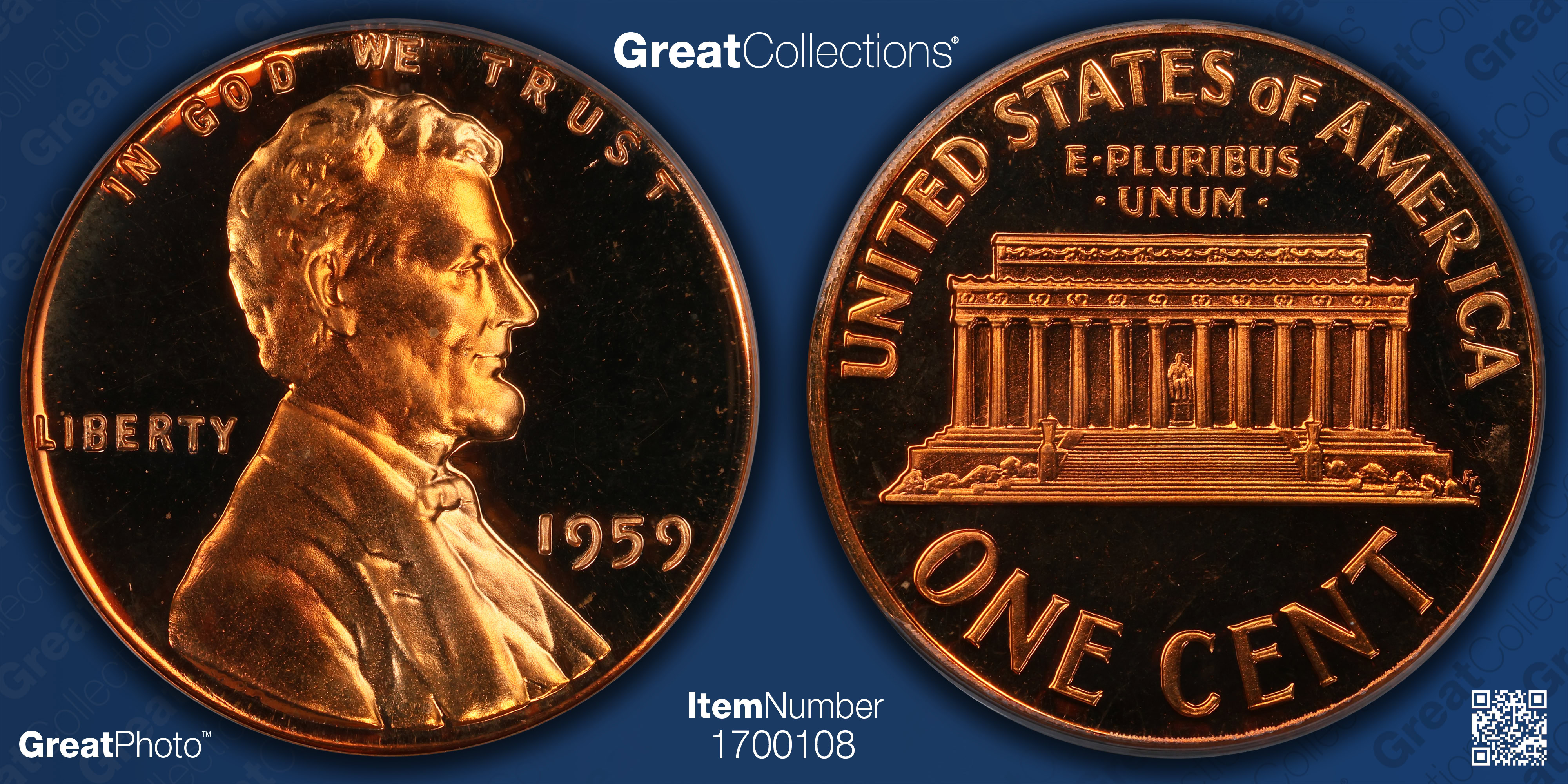 1959 Lincoln Cent PCGS Proof-67 DCAM OGH (Item 1700108 ...