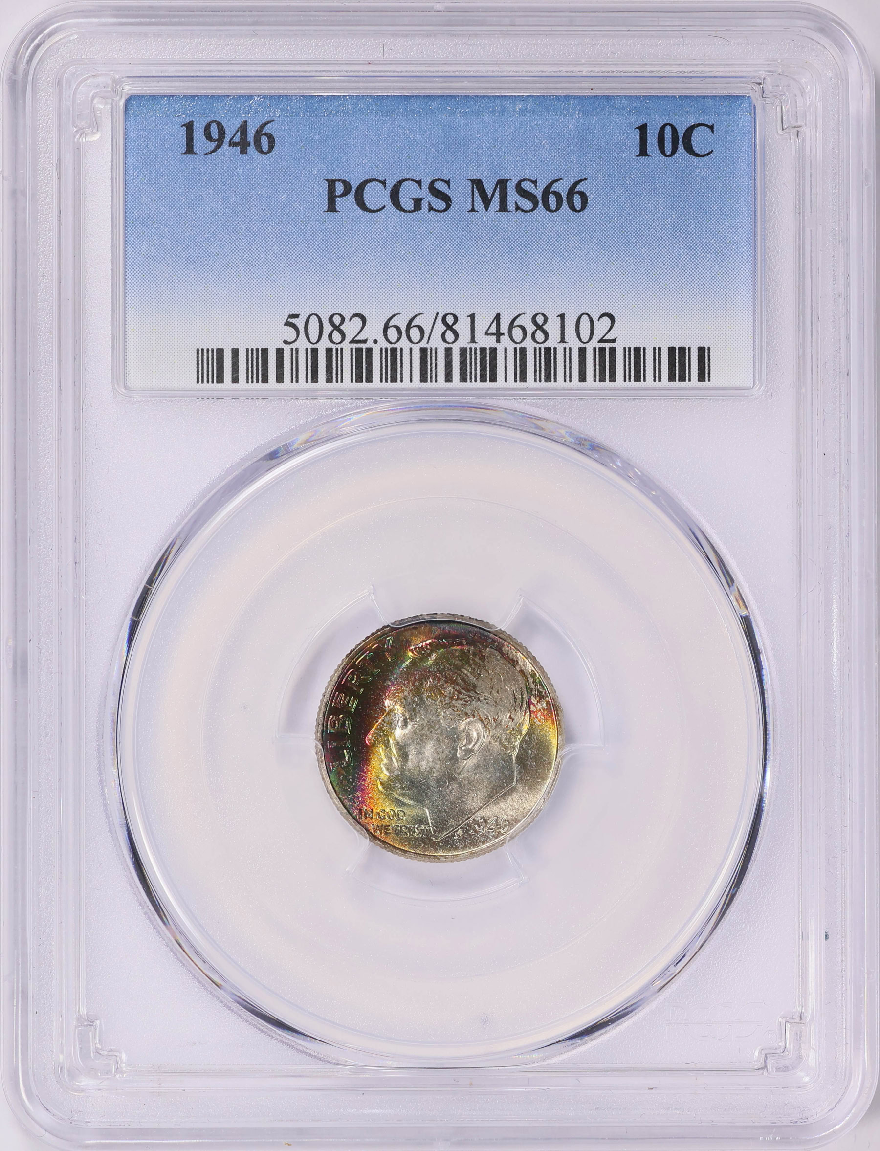 1946 Roosevelt Dime PCGS MS-66 (Toned) (Item 1700151 ...