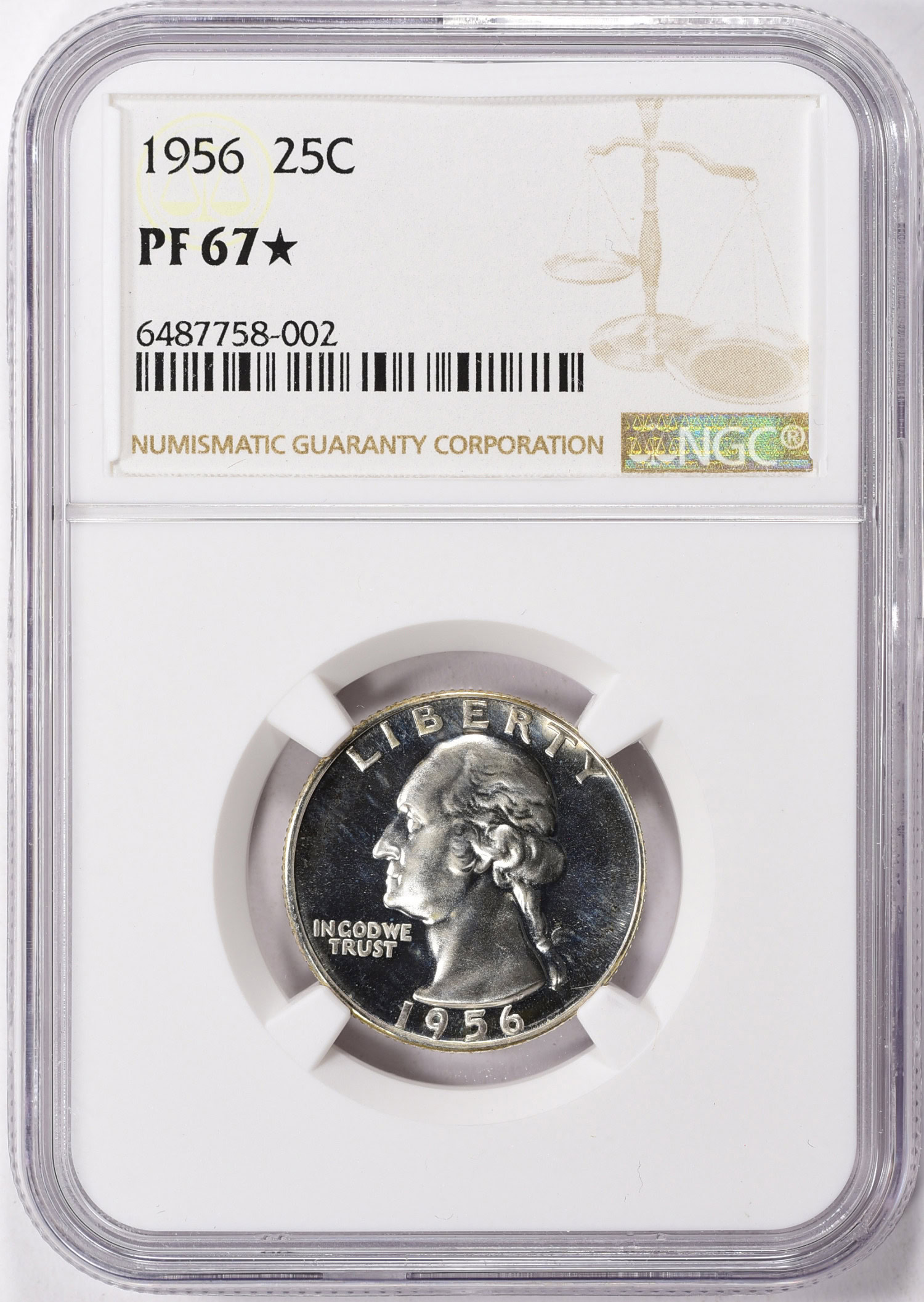 1956 Washington Quarter NGC Proof-67 ★ (Item 1700209 ...
