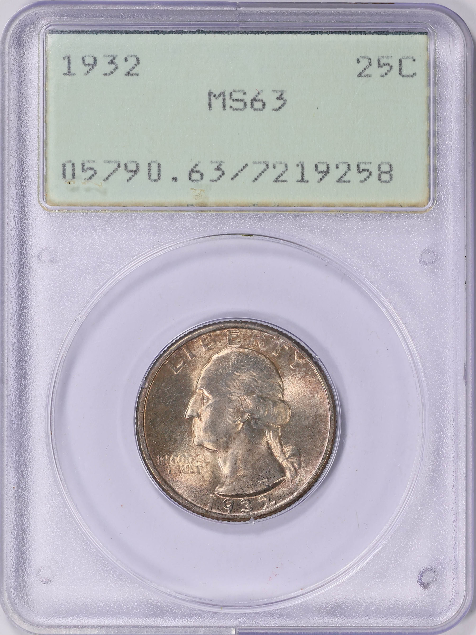 1932 Washington Quarter PCGS MS-63 OGH (1st Gen) (Item 1700250) | GreatCollections Coin Auctions